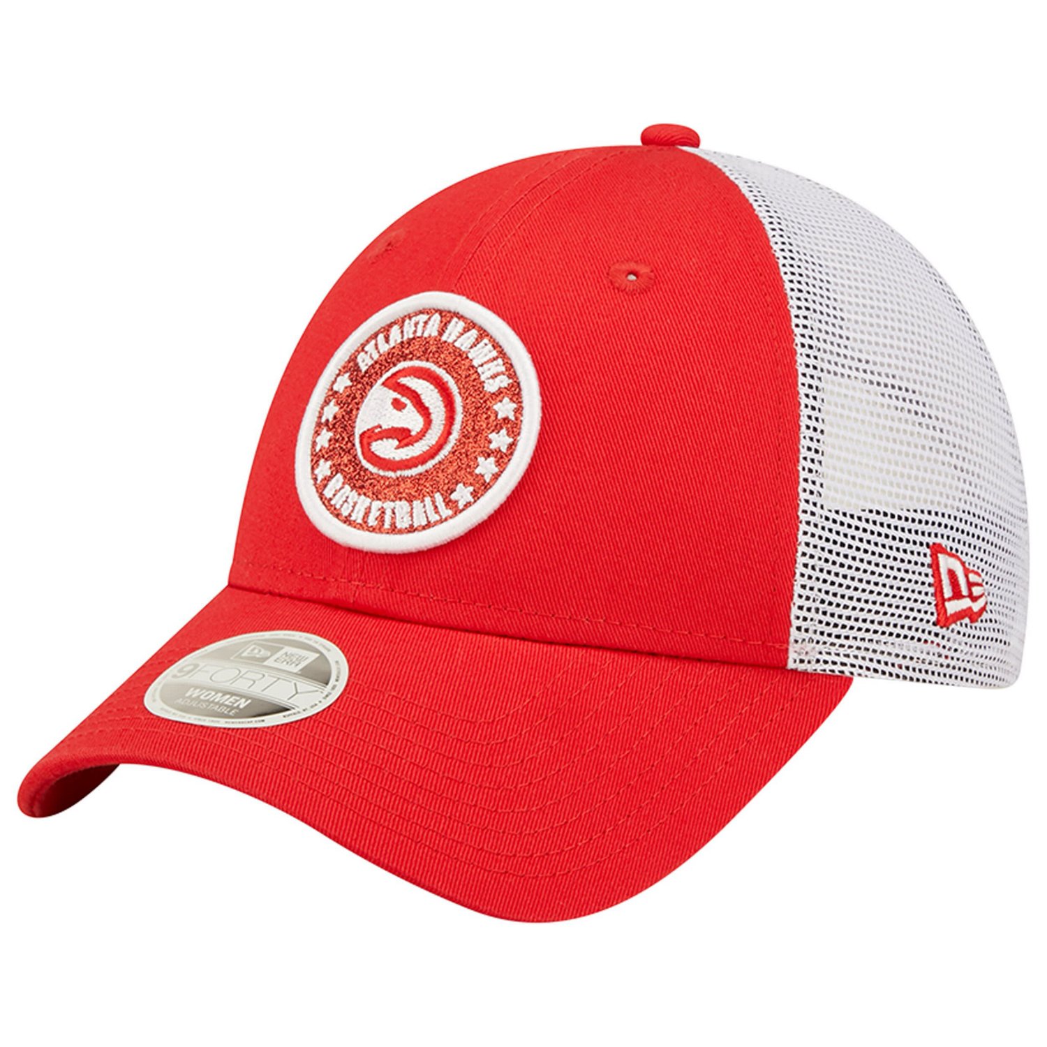 New Era /White Atlanta Hawks Glitter Patch 9FORTY Snapback Hat | Academy