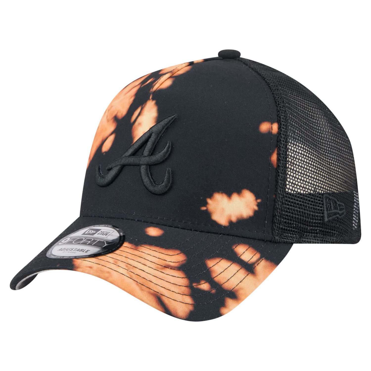 New Era Atlanta Braves Bleached A-Frame 9FORTY Adjustable Hat | Academy