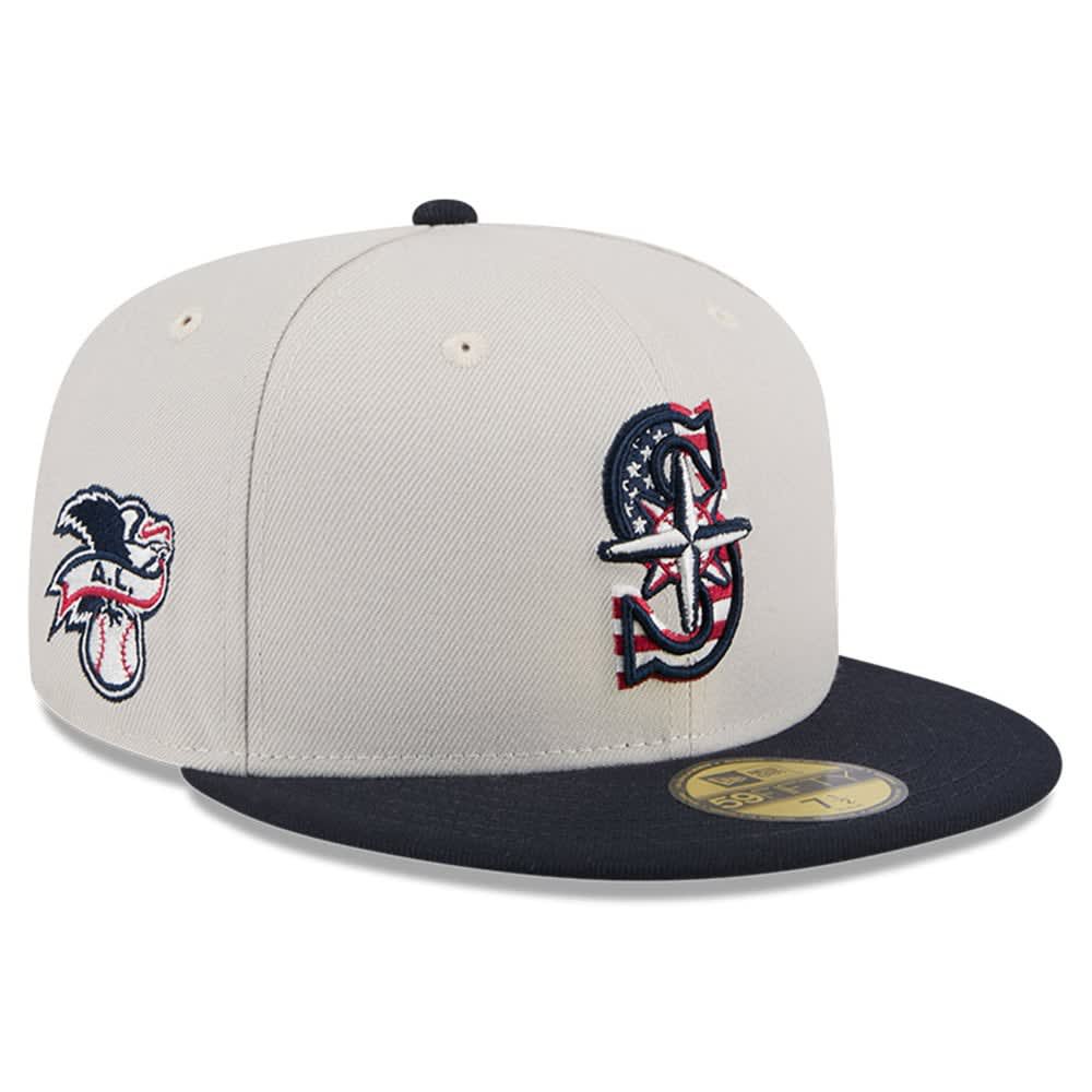 New Era /Black Seattle Mariners 2024 Fourth of July 59FIFTY Fitted Hat ...