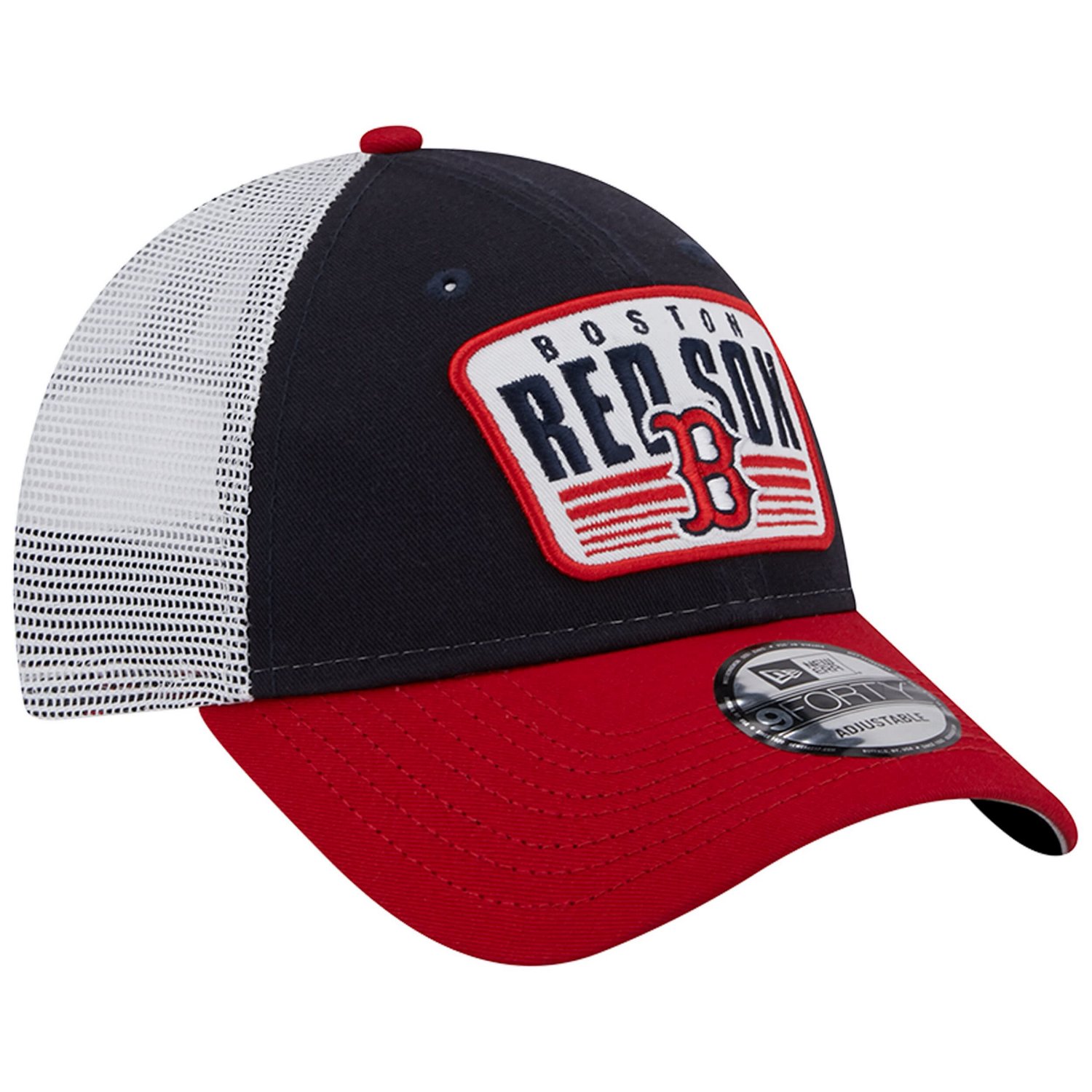 New Era Boston Red Sox Two-Tone Patch 9FORTY Snapback Hat | Academy