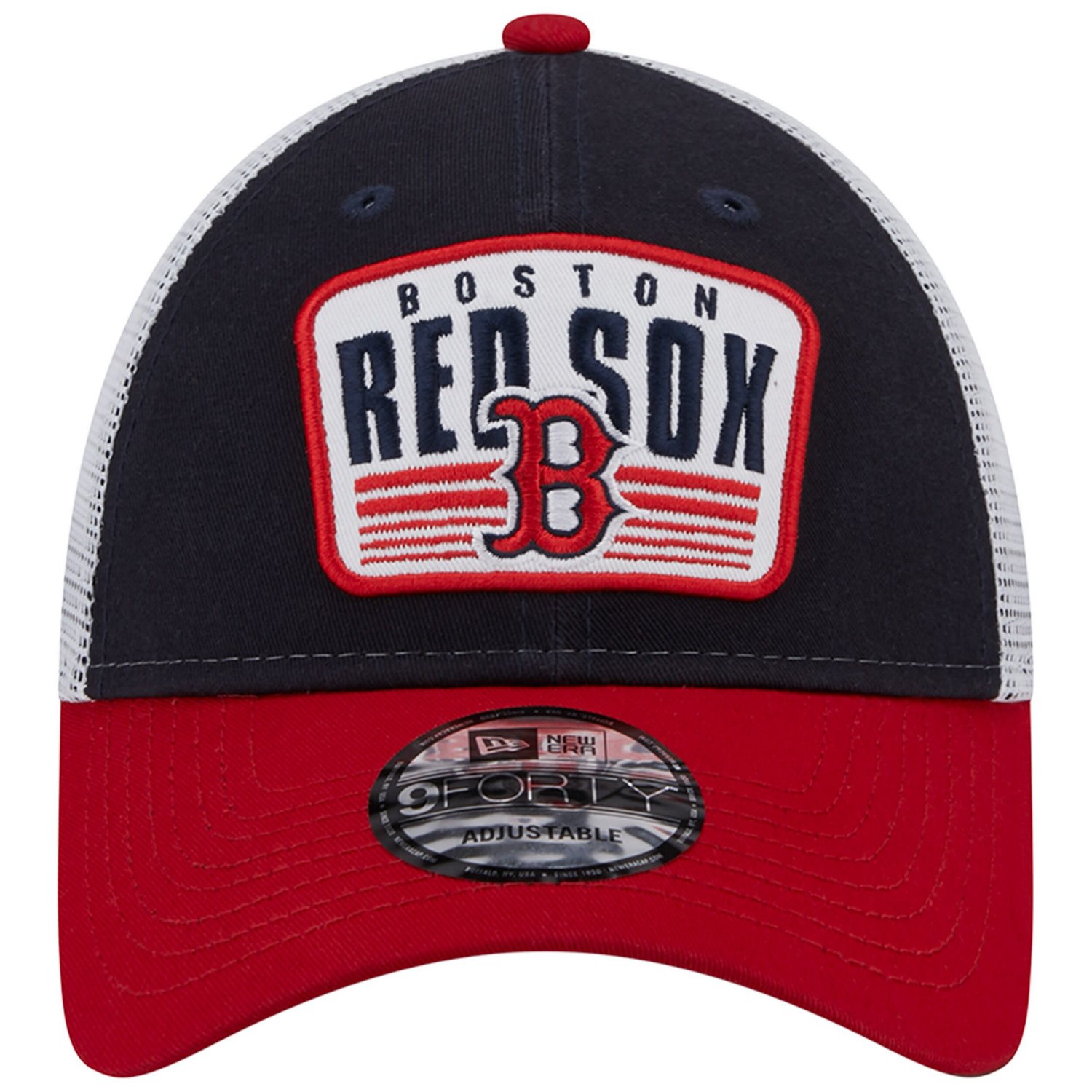 New Era Boston Red Sox Two-Tone Patch 9FORTY Snapback Hat | Academy
