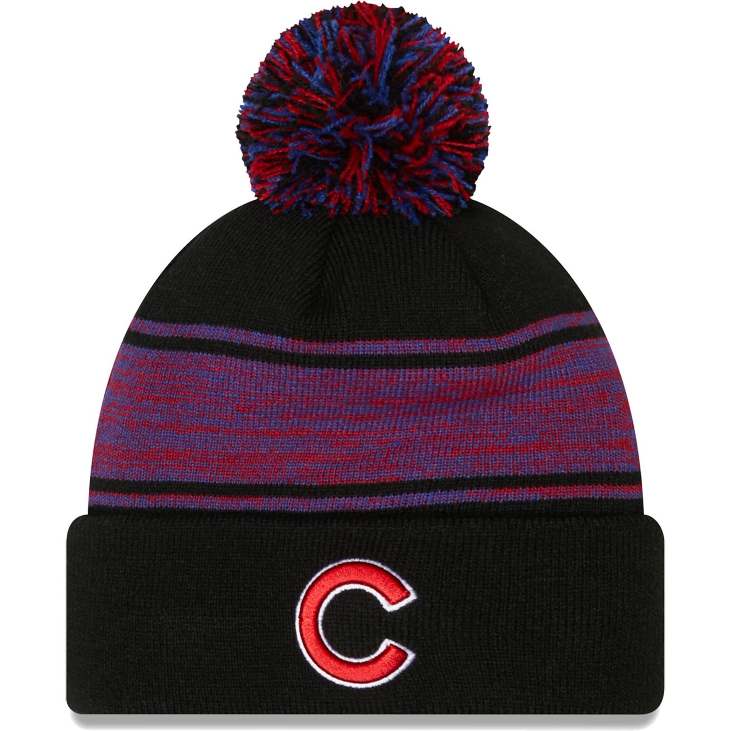 New Era Chicago Cubs Chilled Cuffed Knit Hat with Pom | Academy
