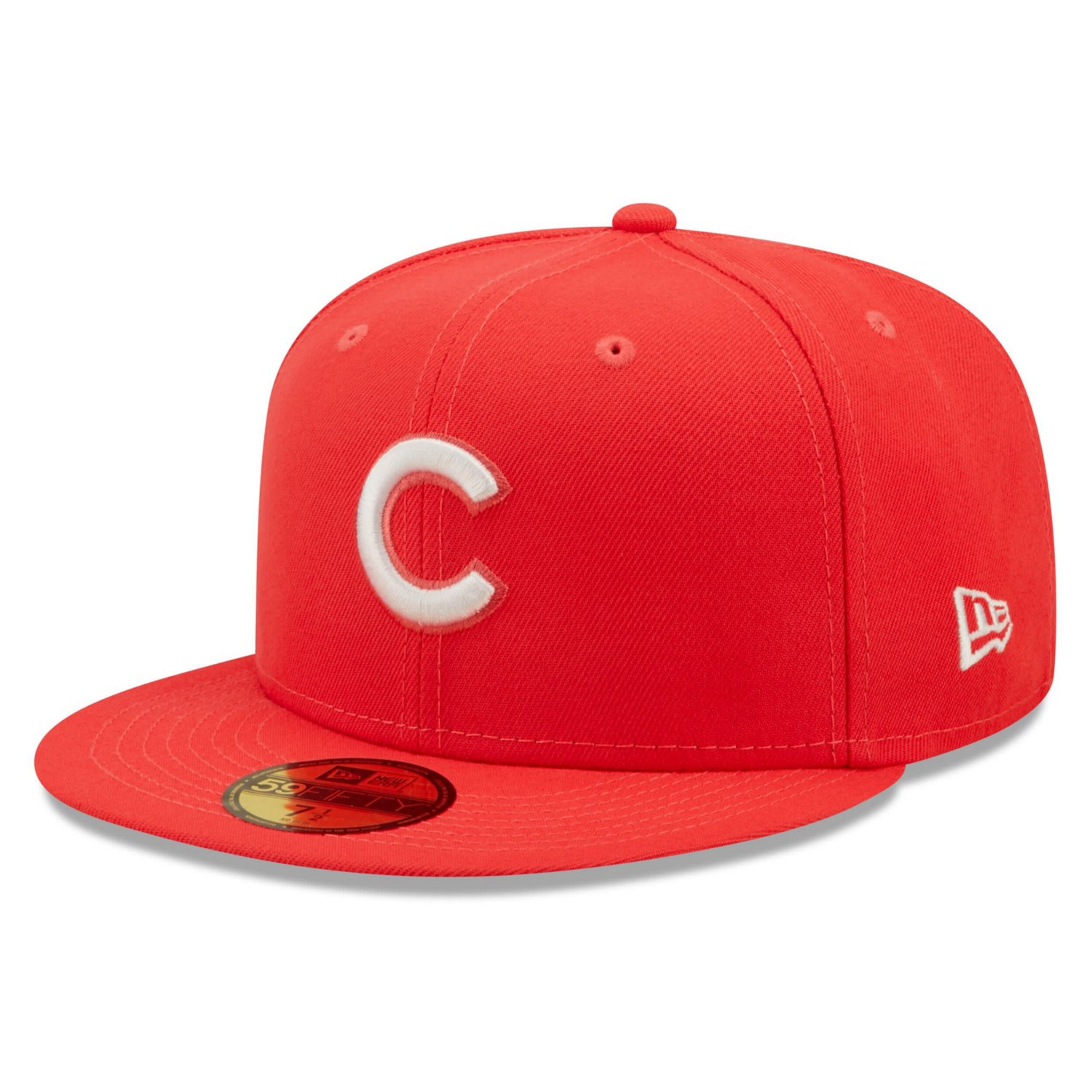New Era Chicago Cubs Lava Highlighter Logo 59FIFTY Fitted Hat | Academy