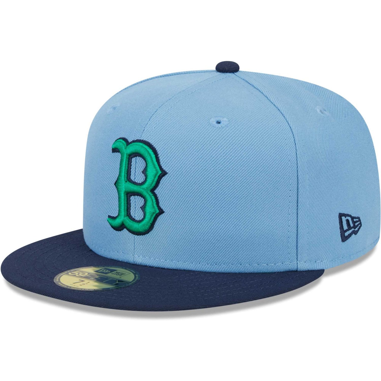 New Era Light Navy Boston Red Sox Green Undervisor 59fifty Fitted Hat