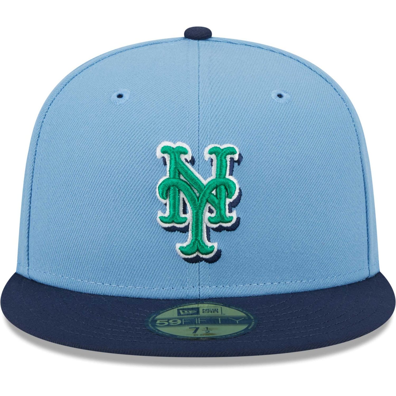 New Era Light /Navy New York Mets Green Undervisor 59FIFTY Fitted Hat ...