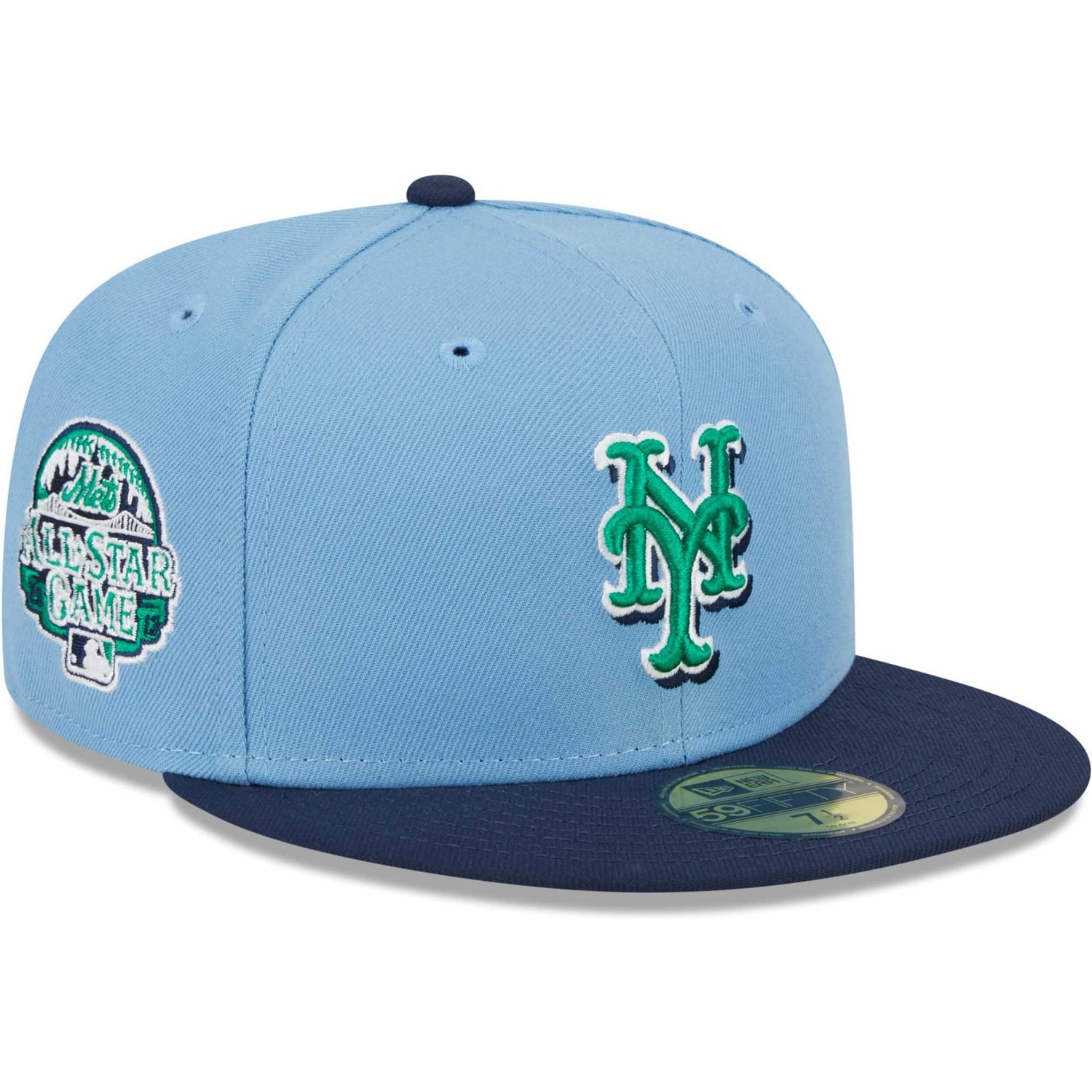 New Era Light /Navy New York Mets Green Undervisor 59FIFTY Fitted Hat ...