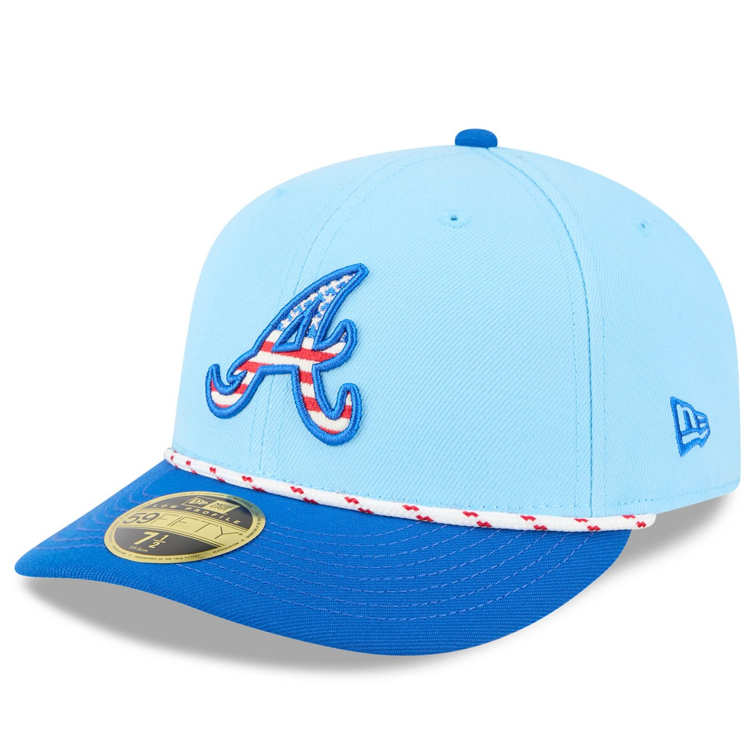 New Era Light Atlanta Braves 2025 Fourth of July Low Profile 59FIFTY ...