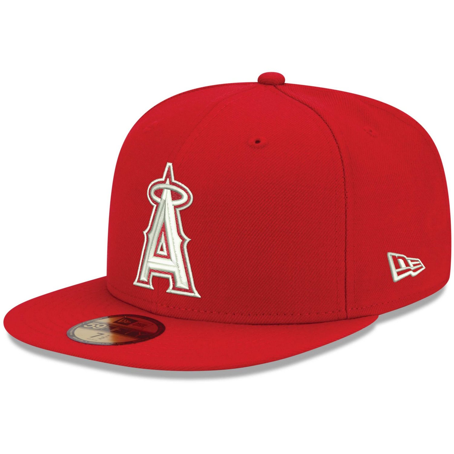 New Era Los Angeles Angels White Logo 59FIFTY Fitted Hat | Academy