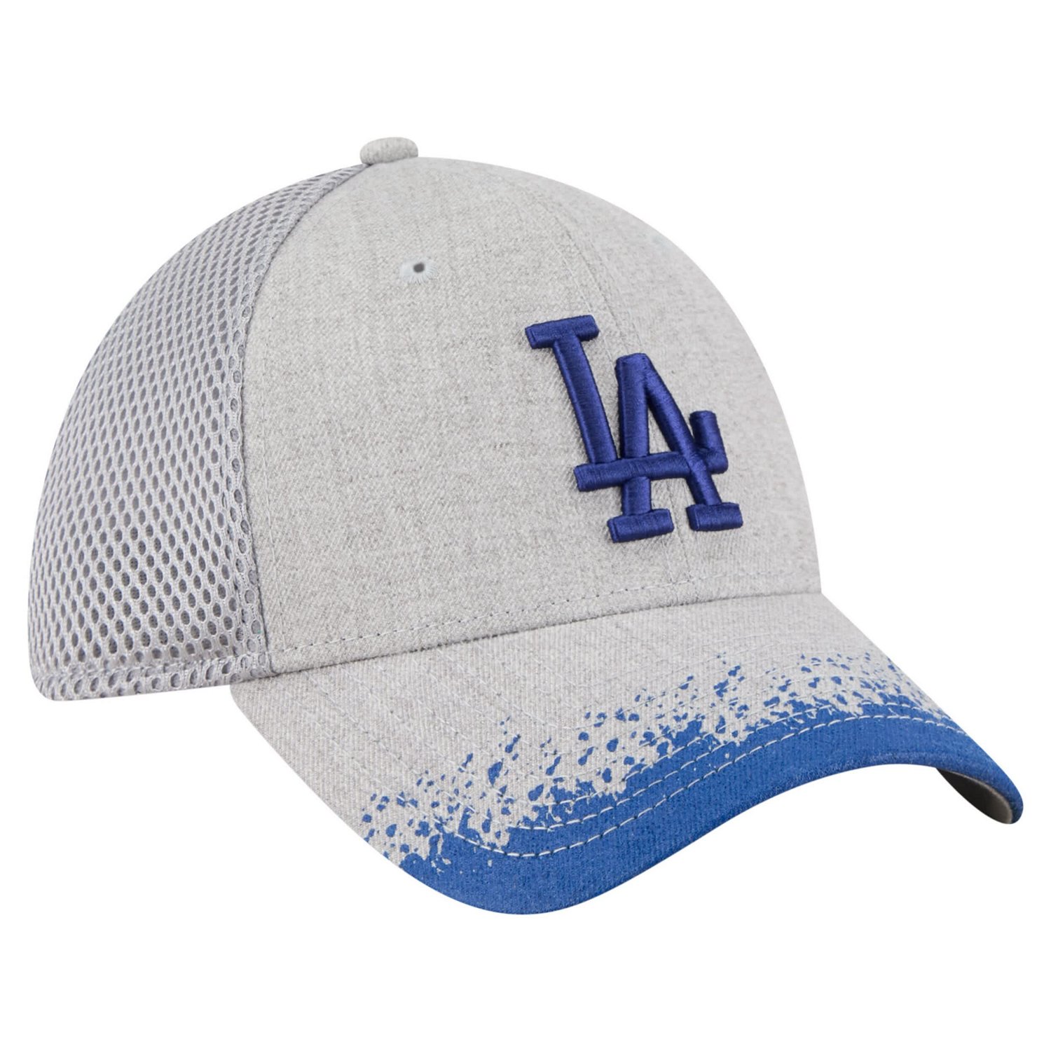 New Era Los Angeles Dodgers Visor Paint Splatter 39THIRTY Flex Hat ...