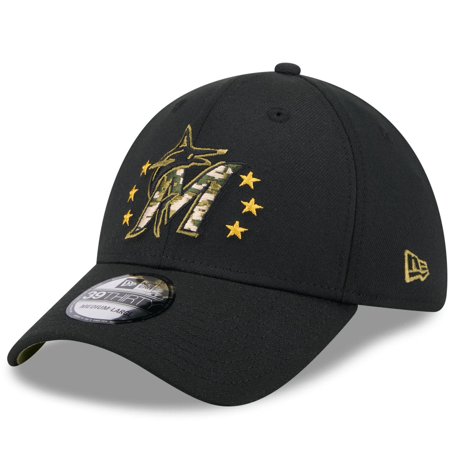 New Era Miami Marlins 2024 Armed Forces Day 39THIRTY Flex Hat | Academy