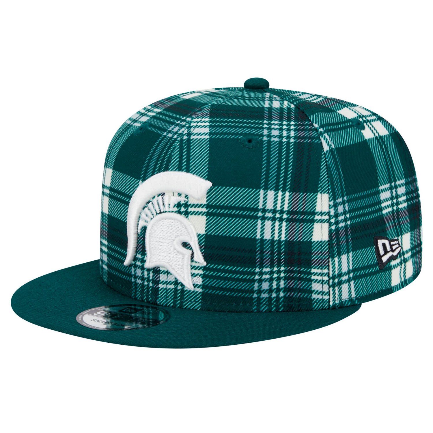 New Era Michigan State Spartans Plaid 9FIFTY Snapback Hat | Academy