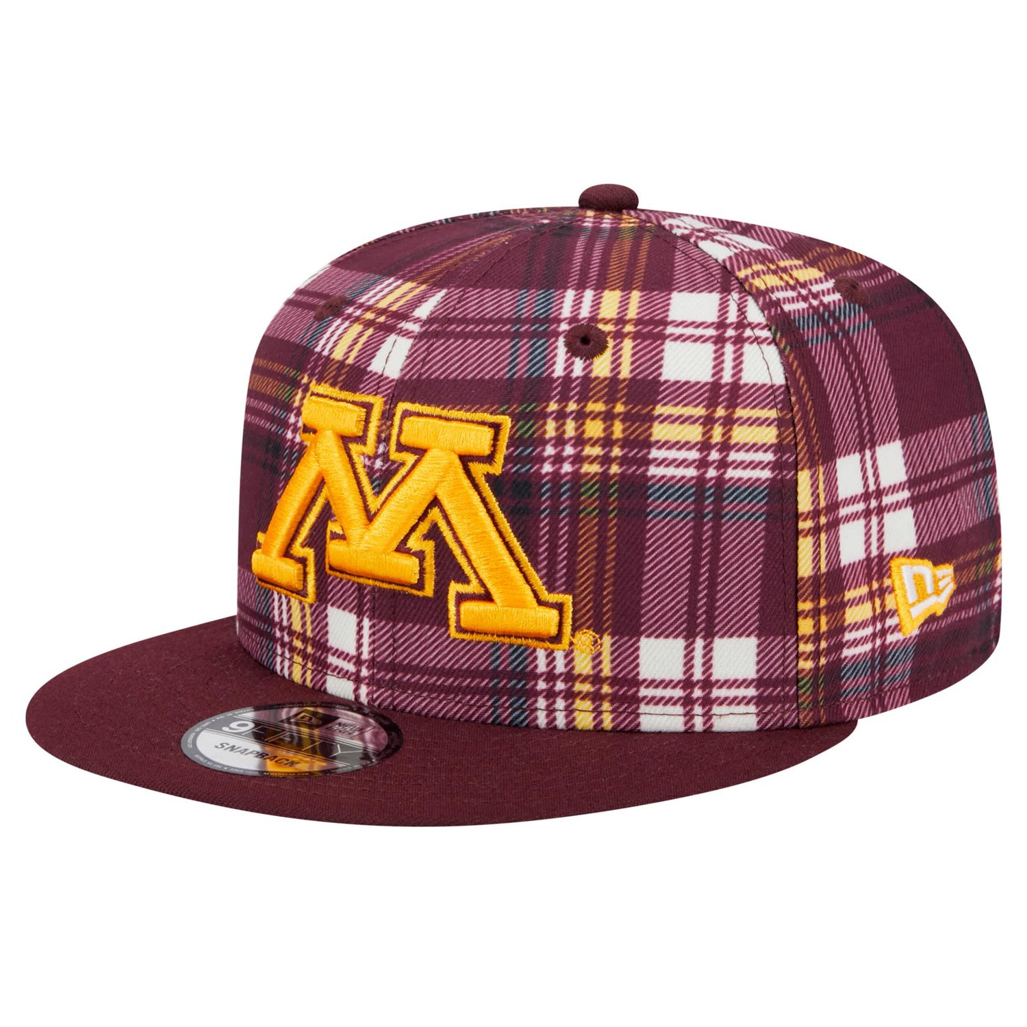 New Era Minnesota Golden Gophers Plaid 9FIFTY Snapback Hat | Academy