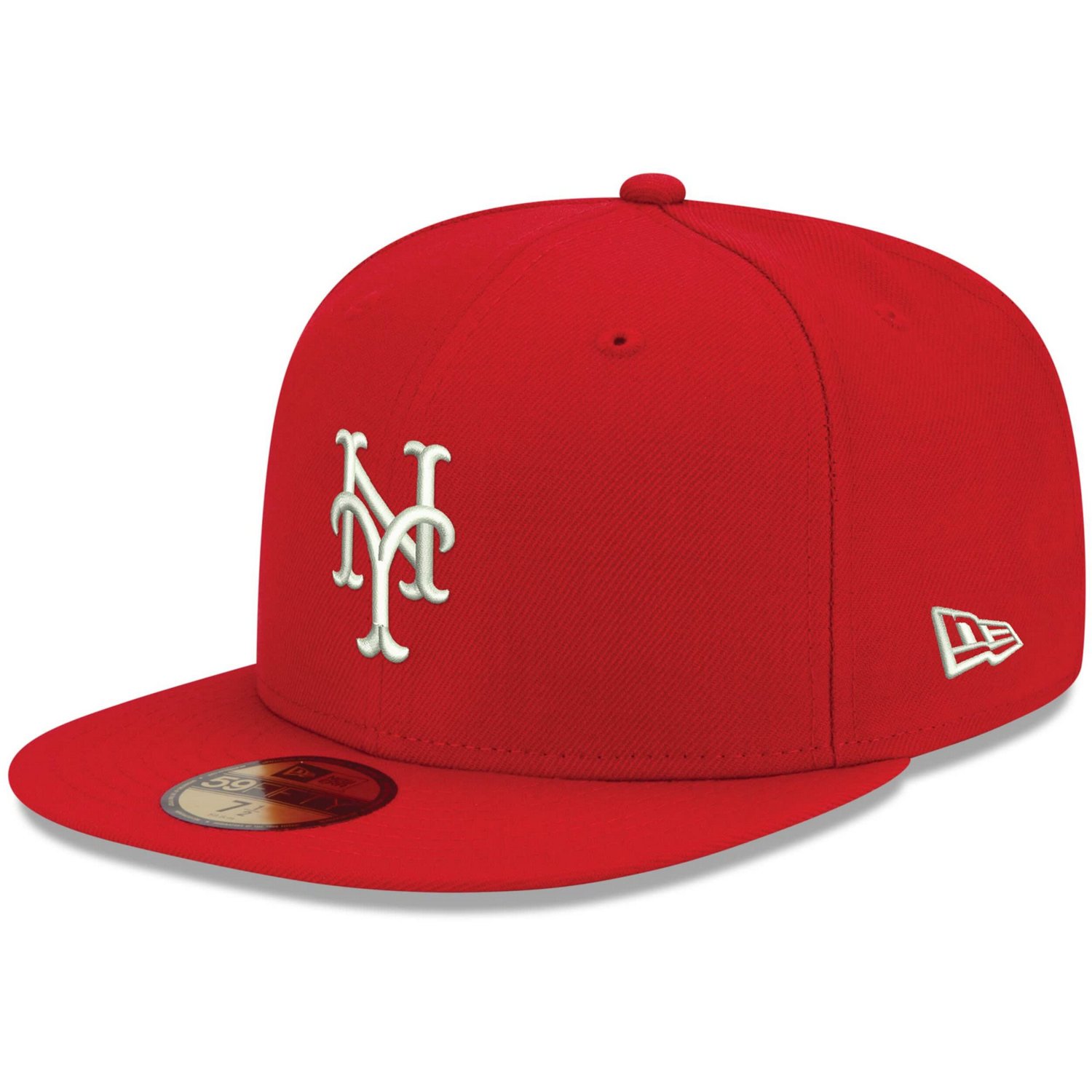 New Era New York Mets White Logo 59FIFTY Fitted Hat | Academy