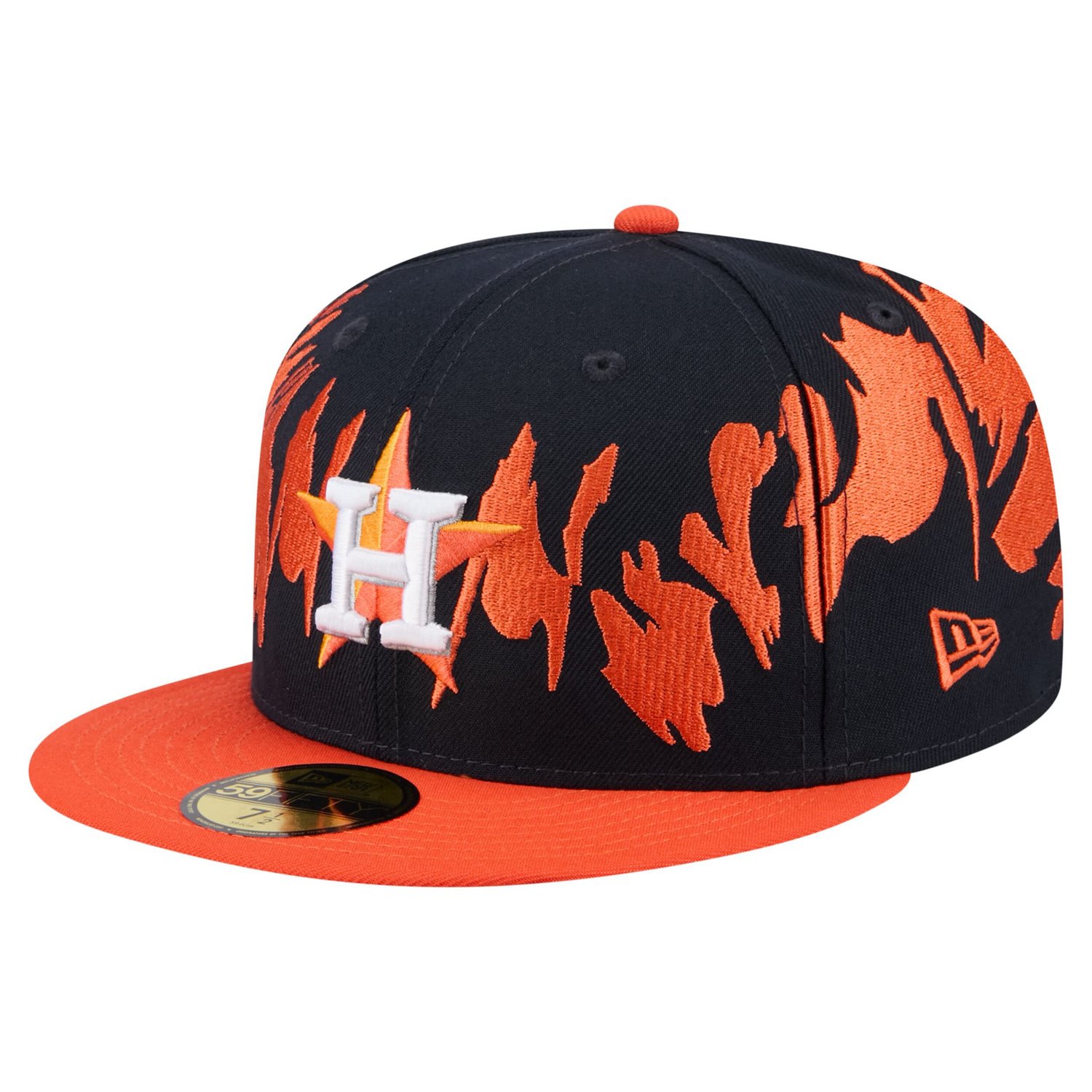 New Era Orange Houston Astros Retro Pattern 59FIFTY Fitted Hat | Academy