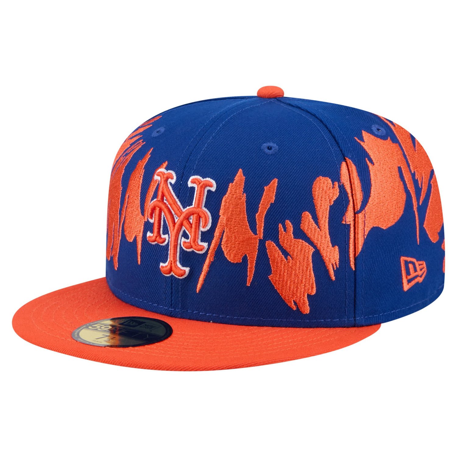 New Era Orange New York Mets Retro Pattern 59FIFTY Fitted Hat | Academy