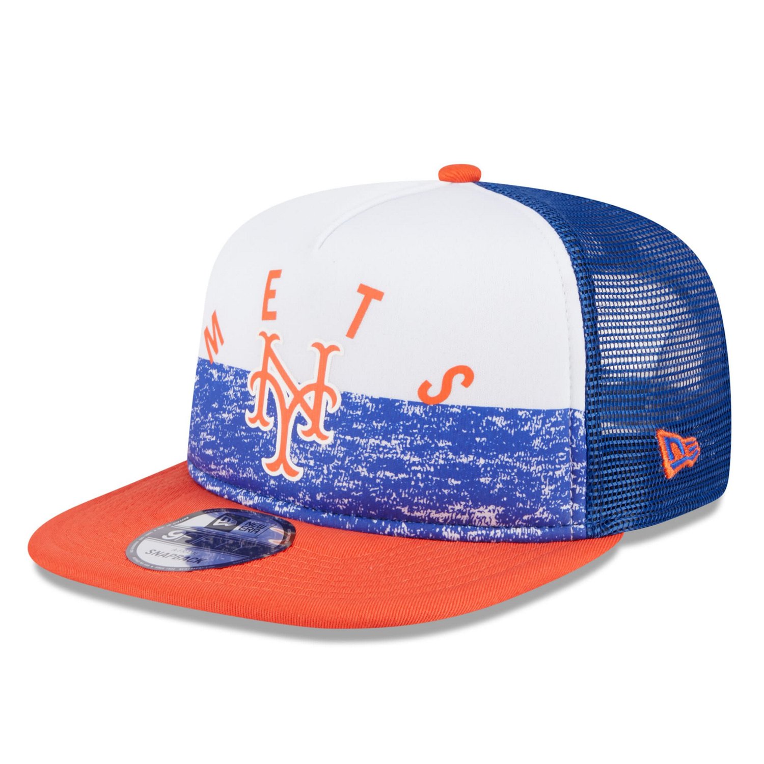 New Era /Orange New York Mets Team Foam Front A-Frame Trucker 9FIFTY ...