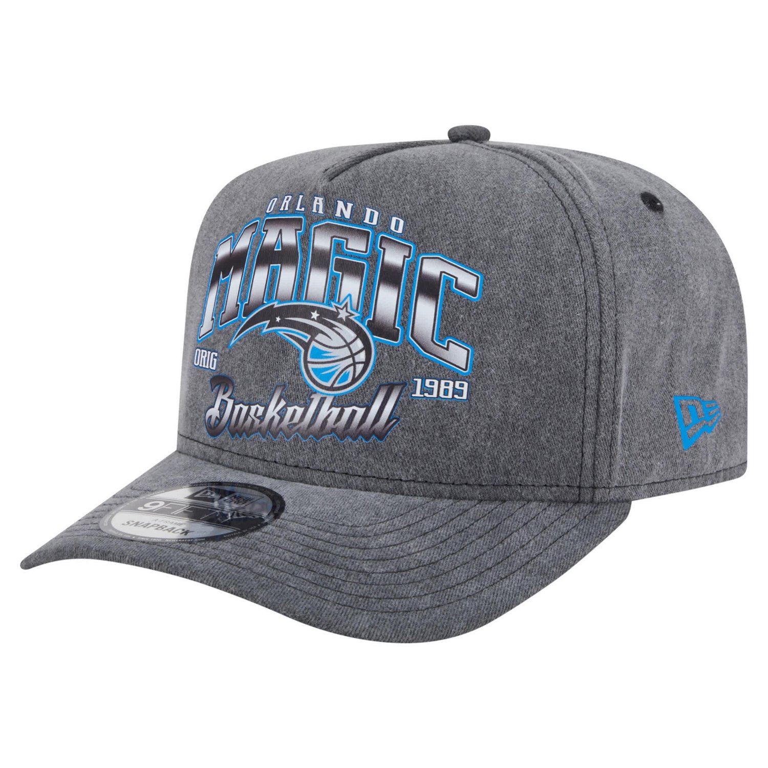 New Era Orlando Magic Throwback Washed Pre-Curved 9FIFTY Snapback Hat ...