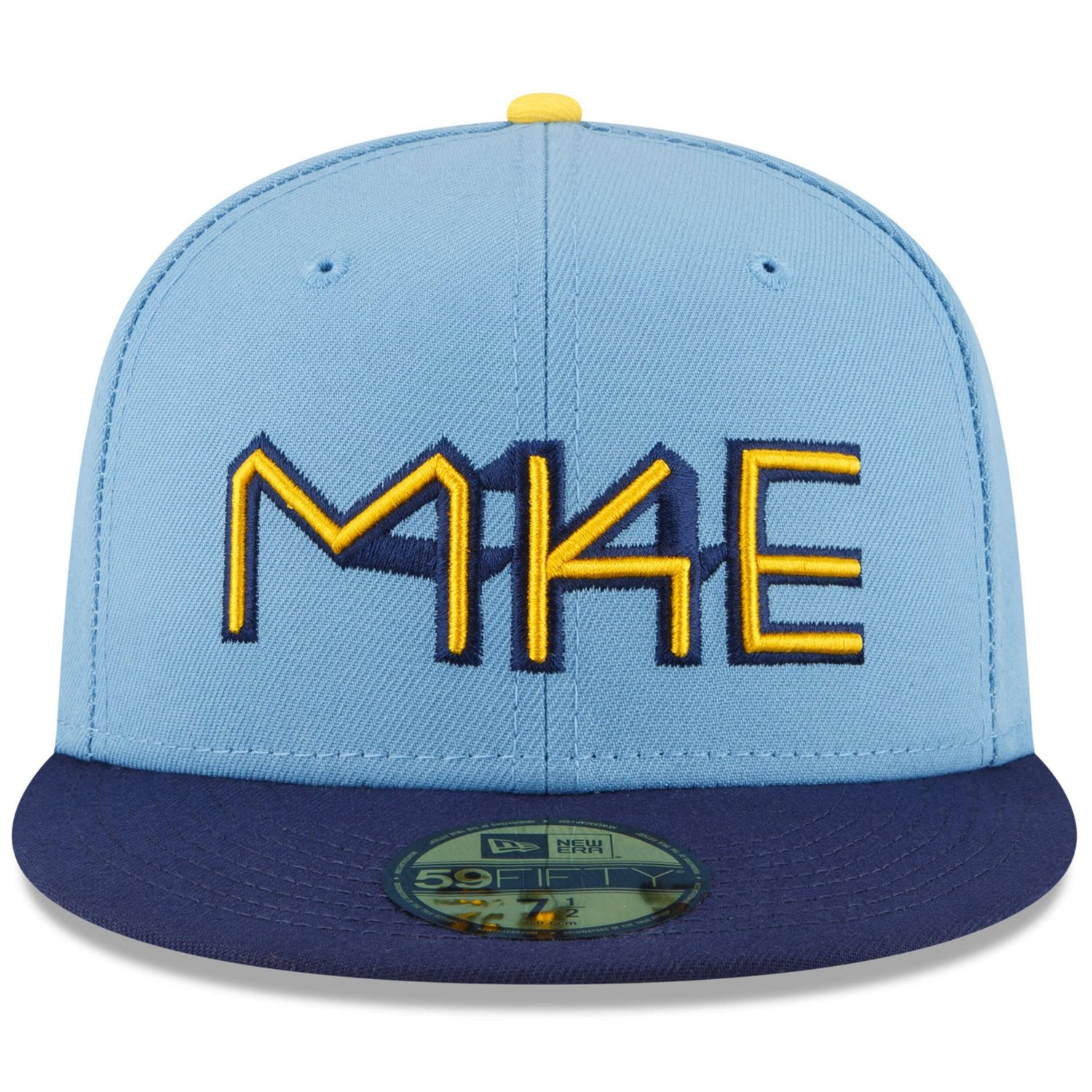 New Era Powder Milwaukee Brewers 2022 City Connect 59FIFTY Fitted Hat ...