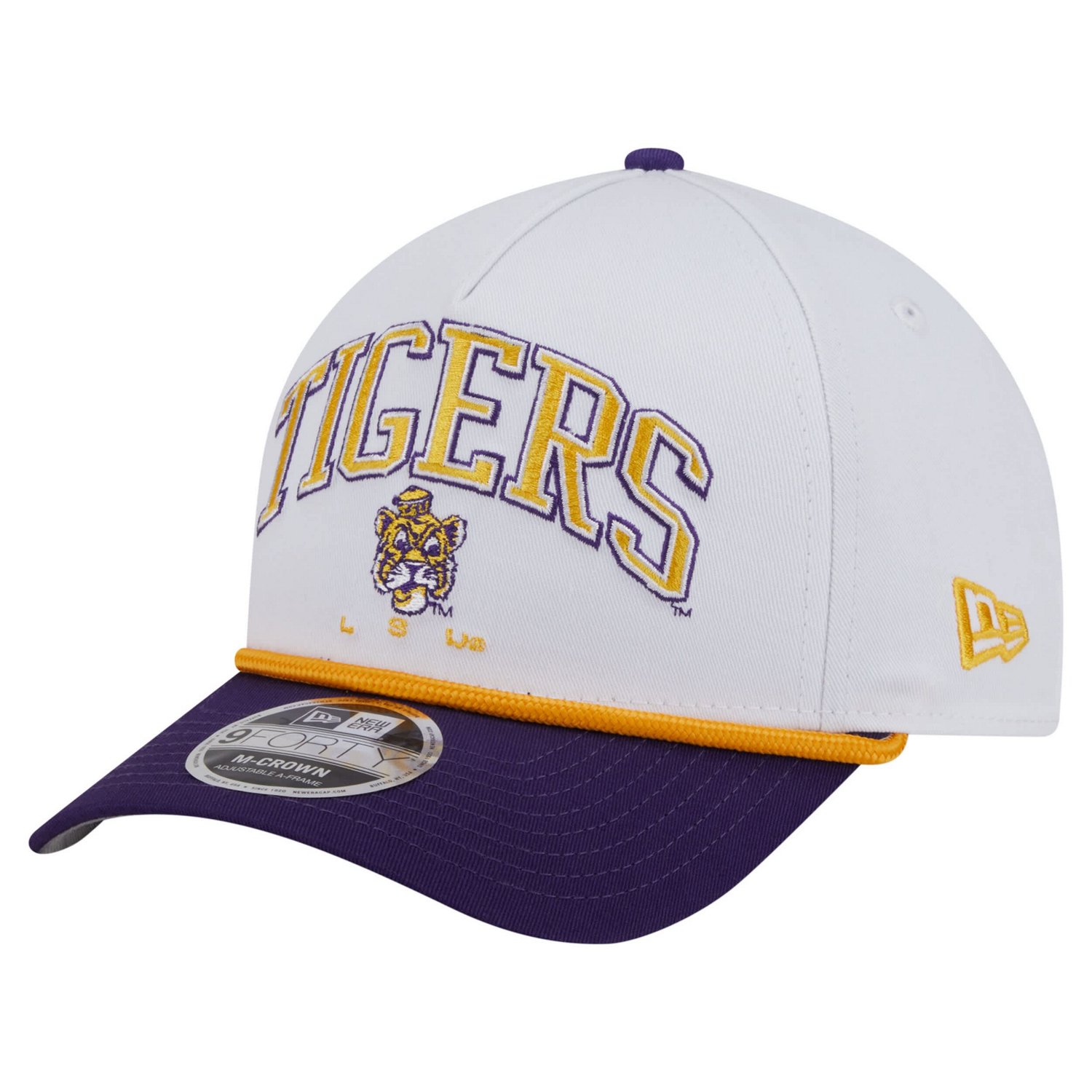 New Era Purple LSU Tigers Arch Two-Tone Rope 9FORTY A-Frame M-Crown ...