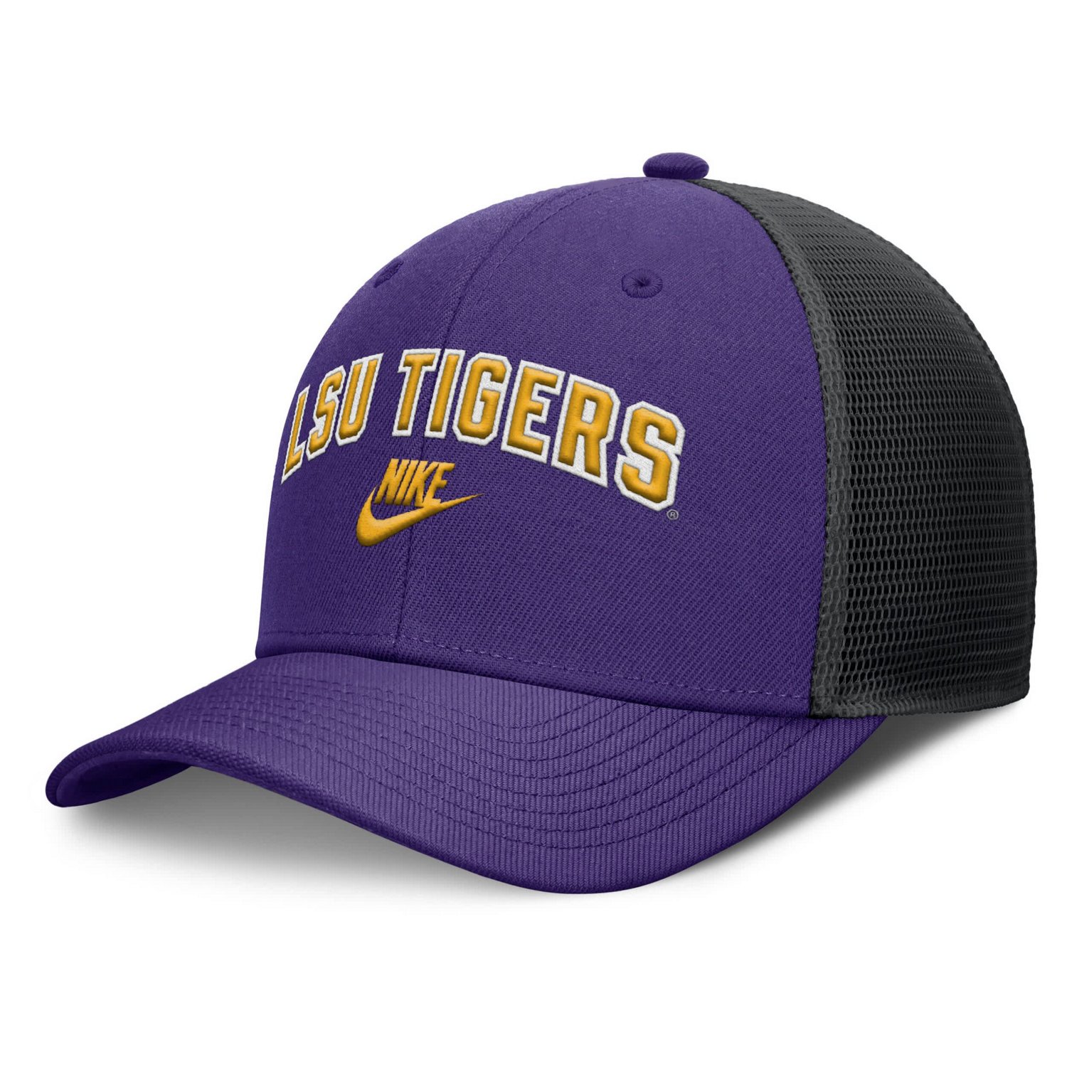 Nike Black LSU Tigers Legacy Arch Rise Performance Trucker Adjustable ...