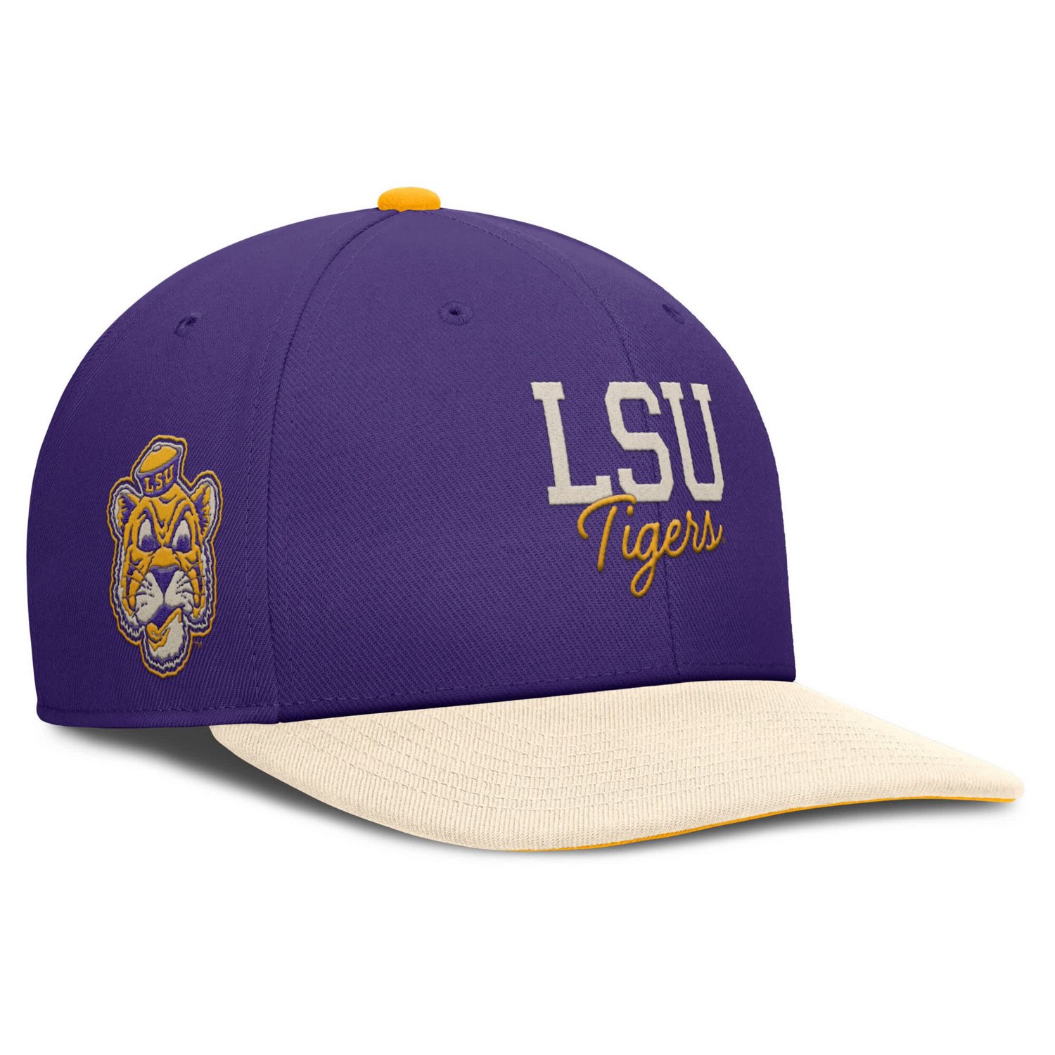 Nike Cream LSU Tigers Pro Legacy Script Snapback Hat | Academy