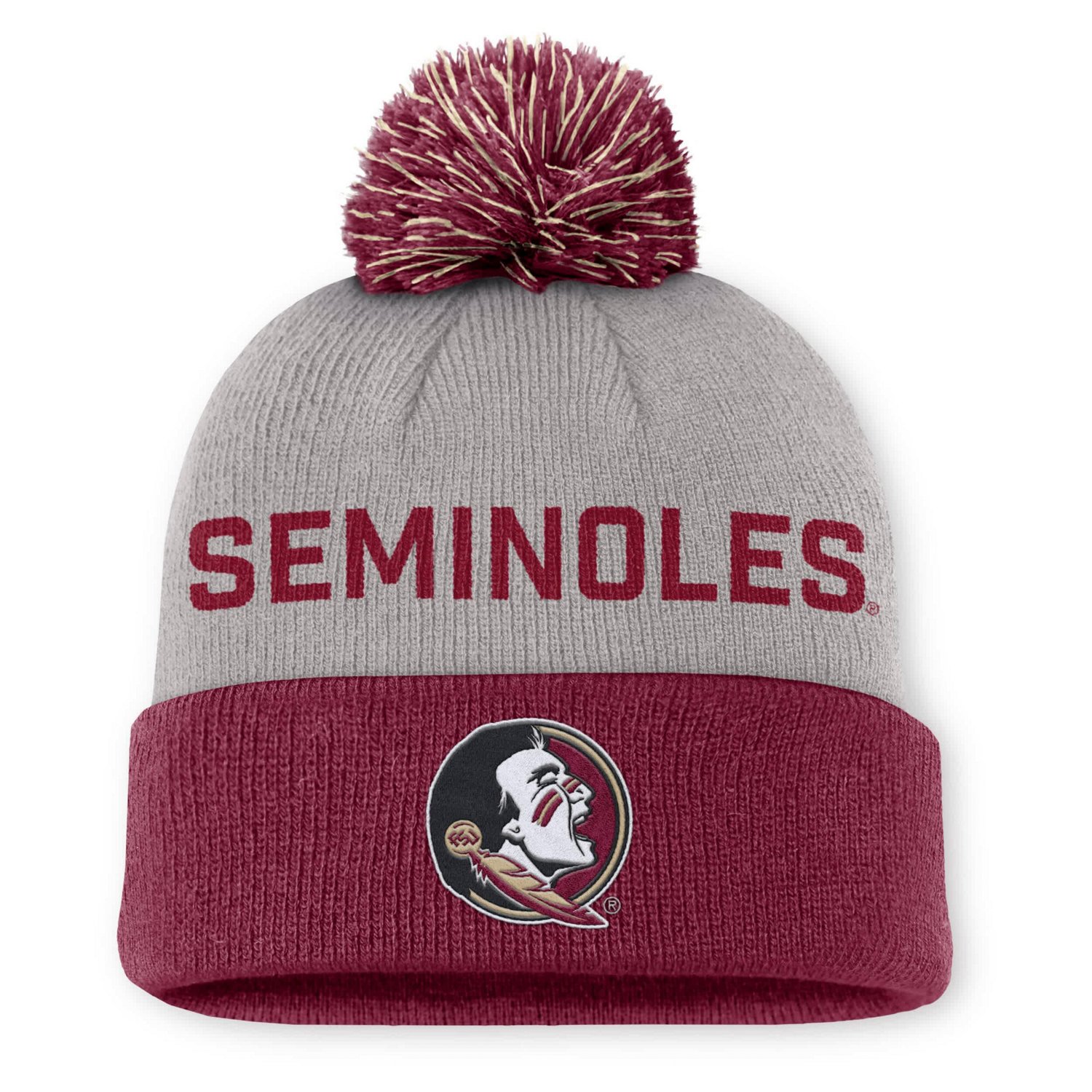Nike Garnet Florida State Seminoles Primetime Peak Cuffed Knit Hat with ...