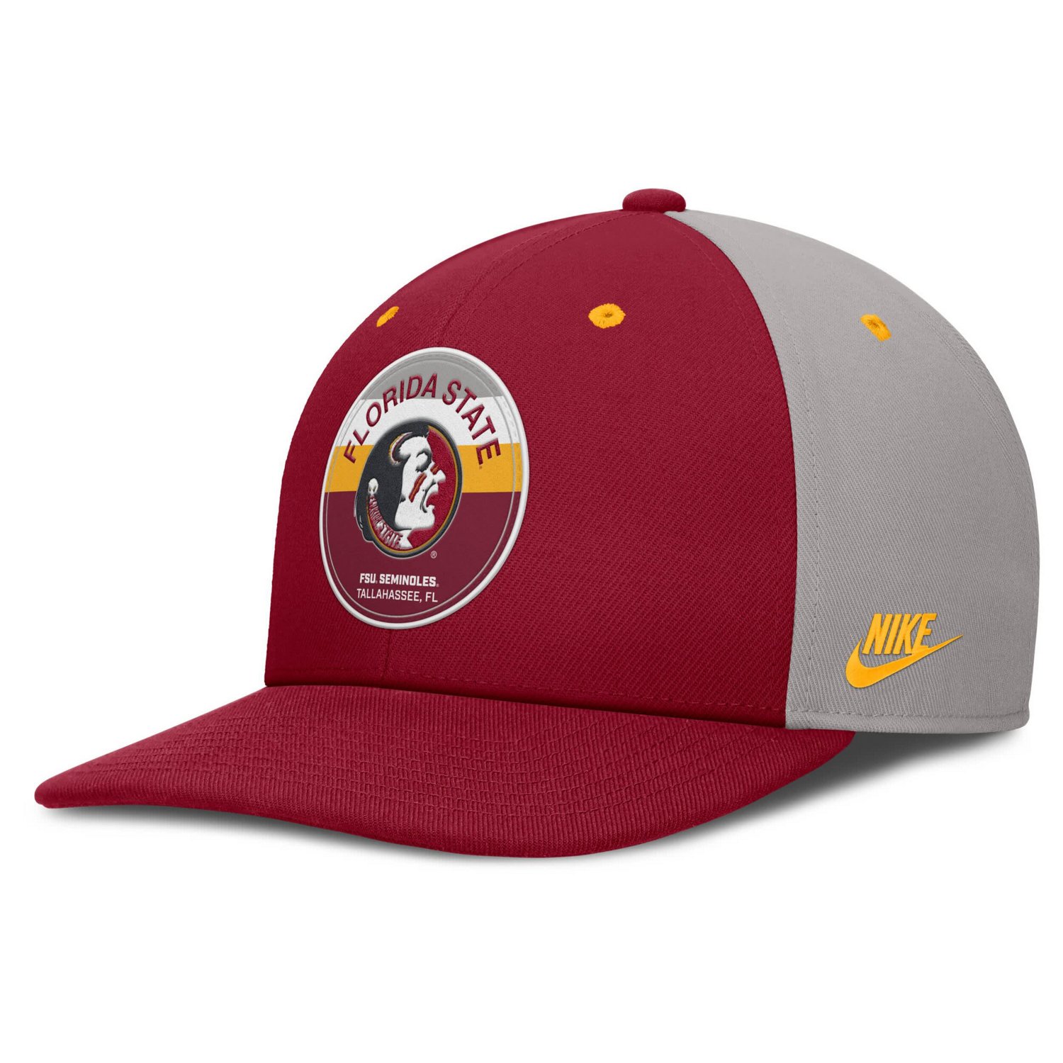 Nike Gray Florida State Seminoles Prep Pro Performance Snapback Hat ...