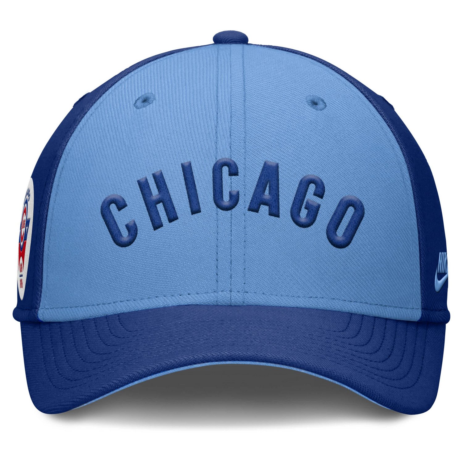 Nike Light Blue Chicago Cubs Rise Swoosh Performance Flex Hat | Academy