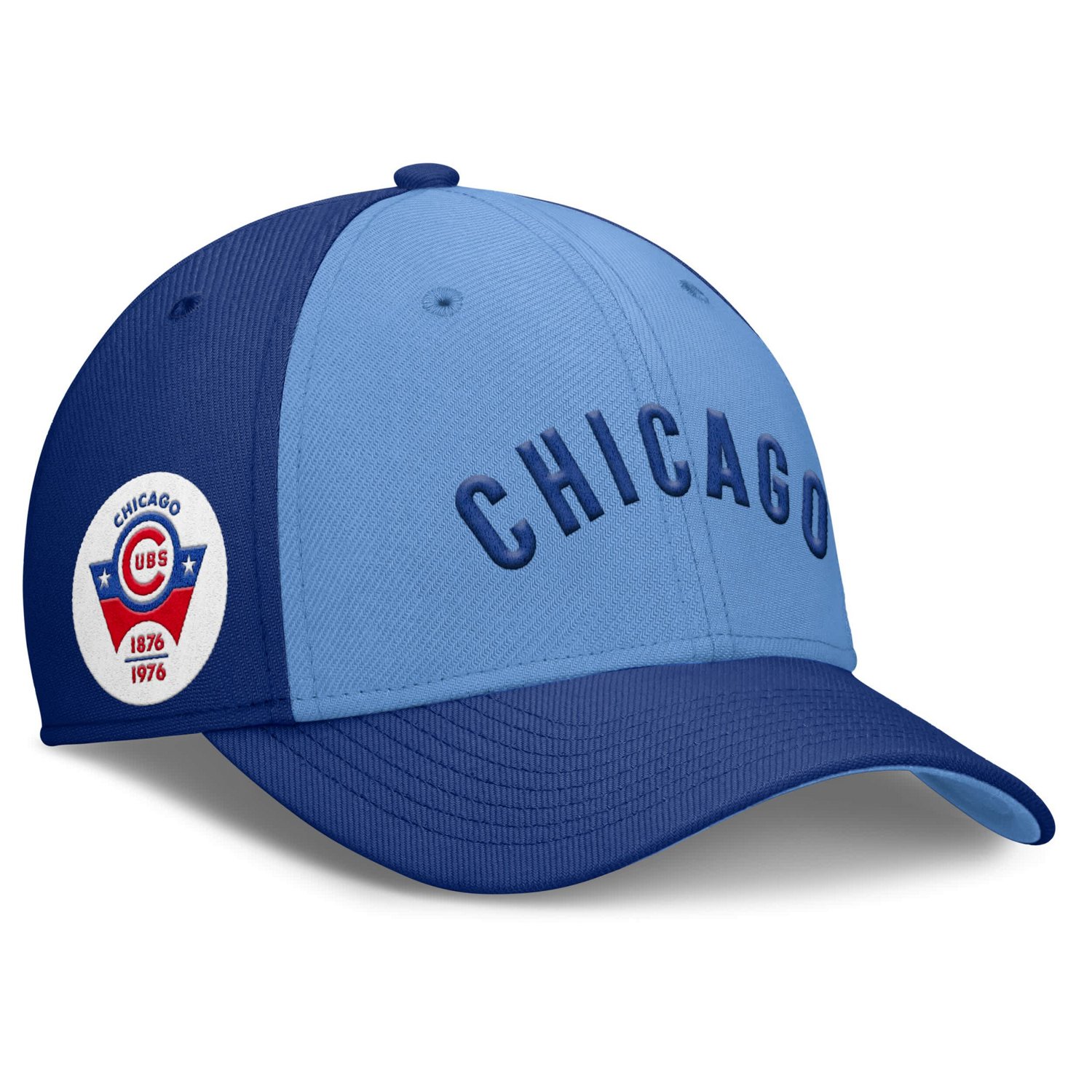 Nike Light Blue Chicago Cubs Rise Swoosh Performance Flex Hat | Academy