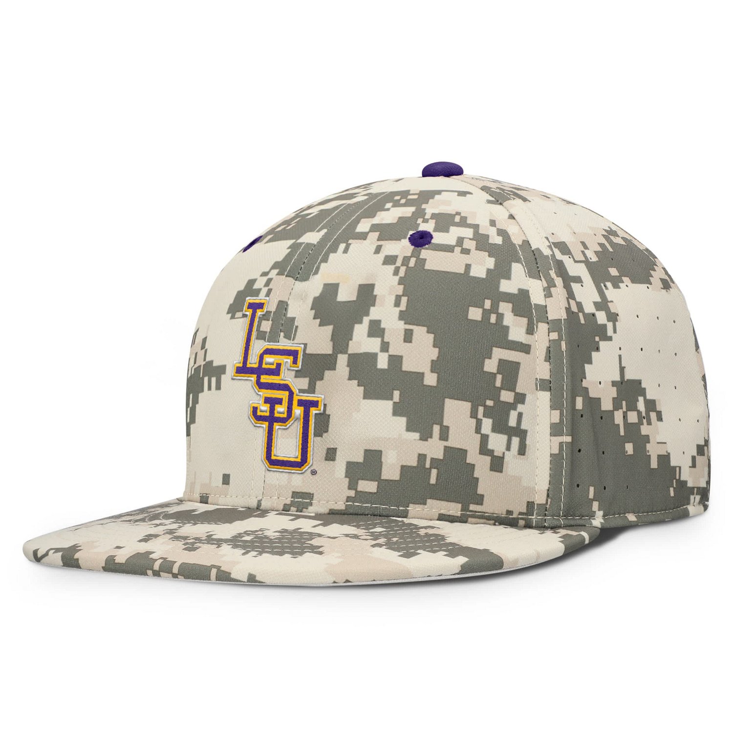Nike Men's LSU DF Structured Aero Bill Perforated Fitted Cap | Academy