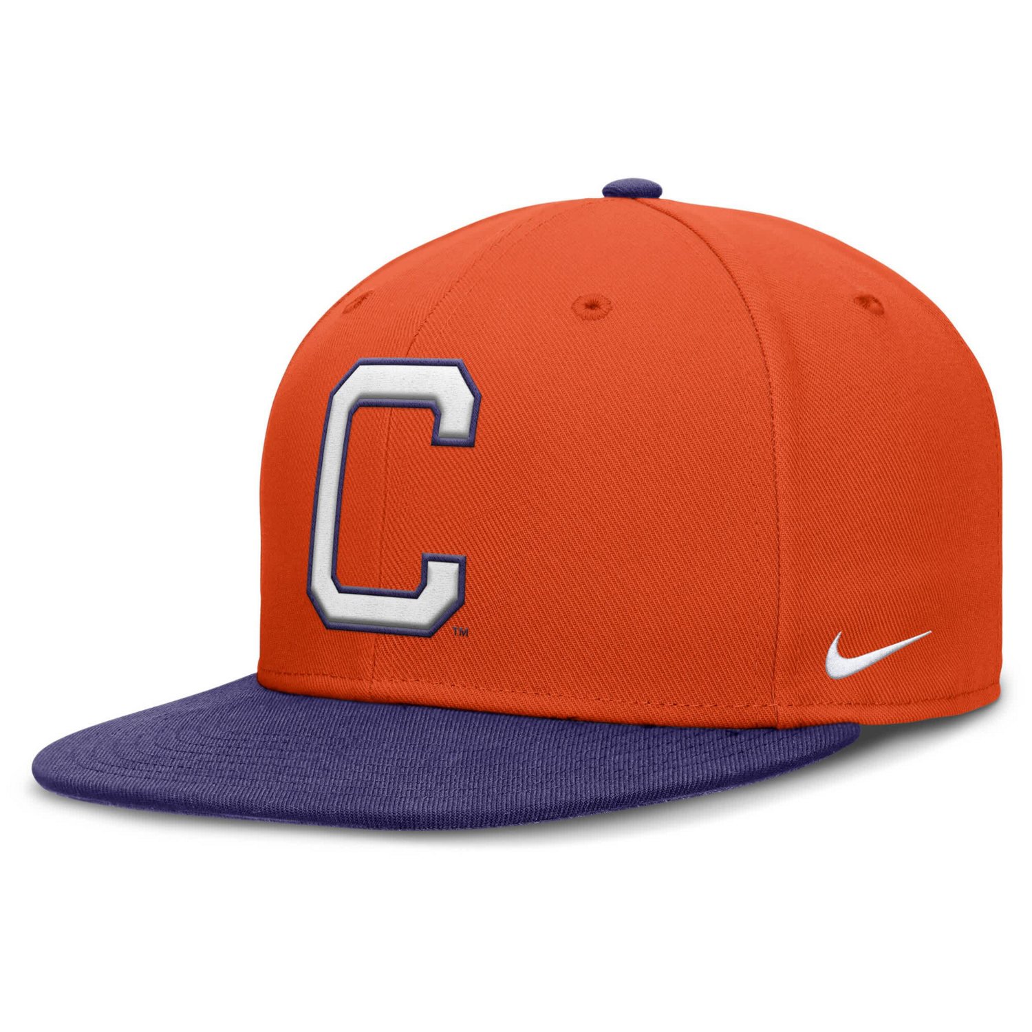 Nike Purple Clemson Tigers Two-Tone Primetime Performance Fitted Hat ...