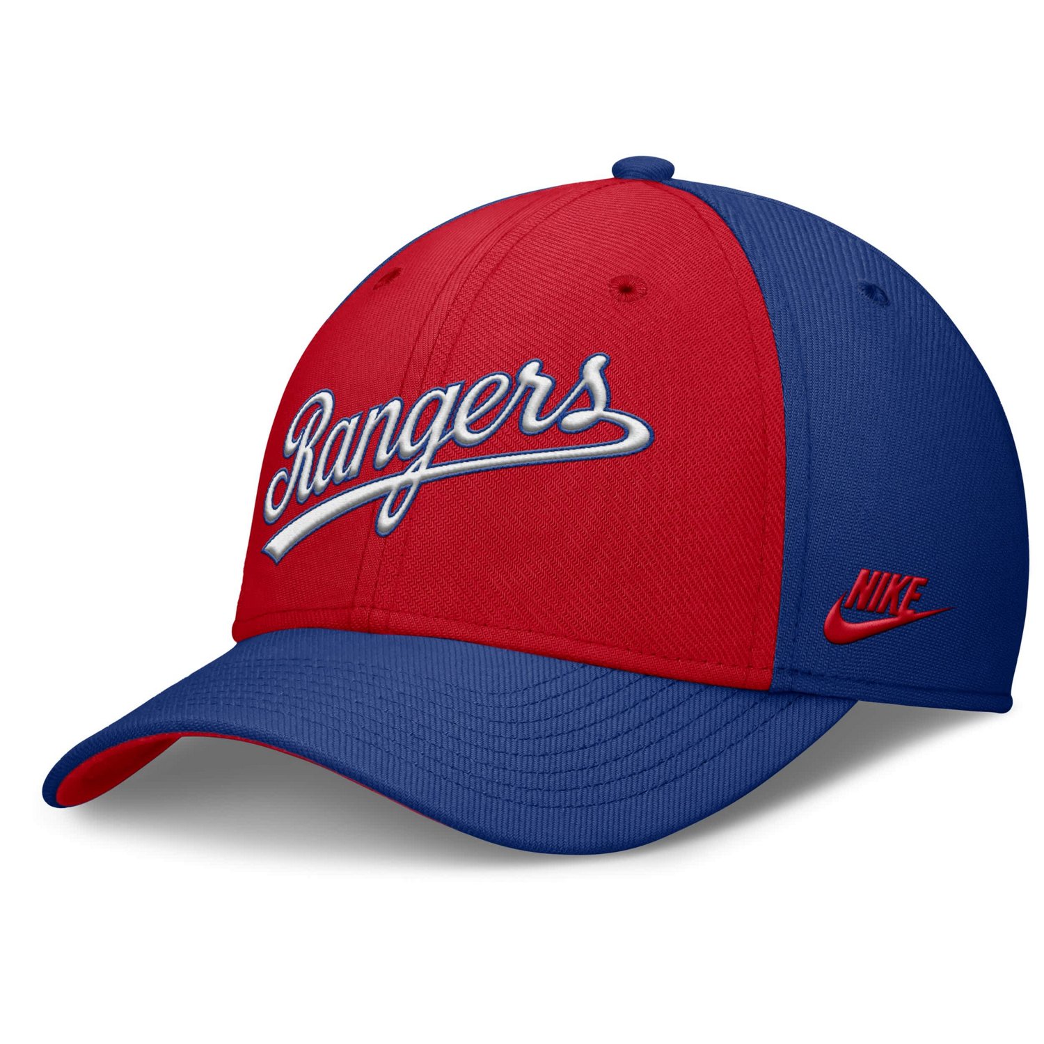 Nike Red Texas Rangers Rise Swoosh Performance Flex Hat | Academy