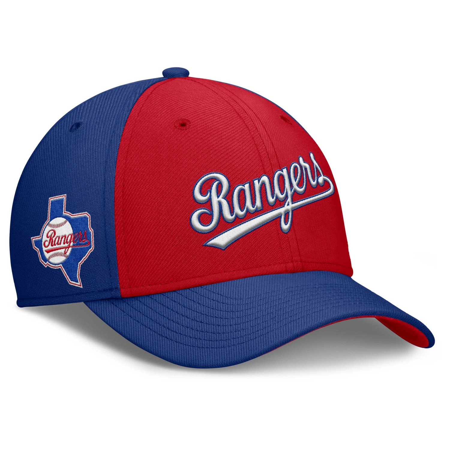 Nike Red Texas Rangers Rise Swoosh Performance Flex Hat | Academy