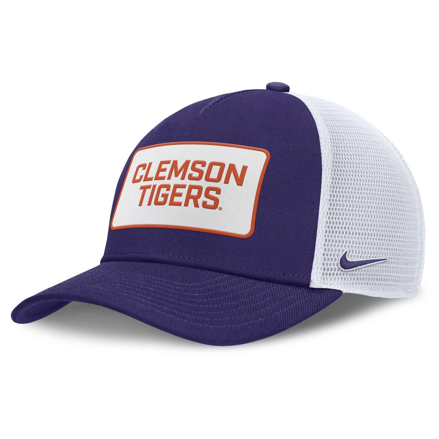 Nike White Clemson Tigers 2025 On-Field Rise Patch Trucker Adjustable ...