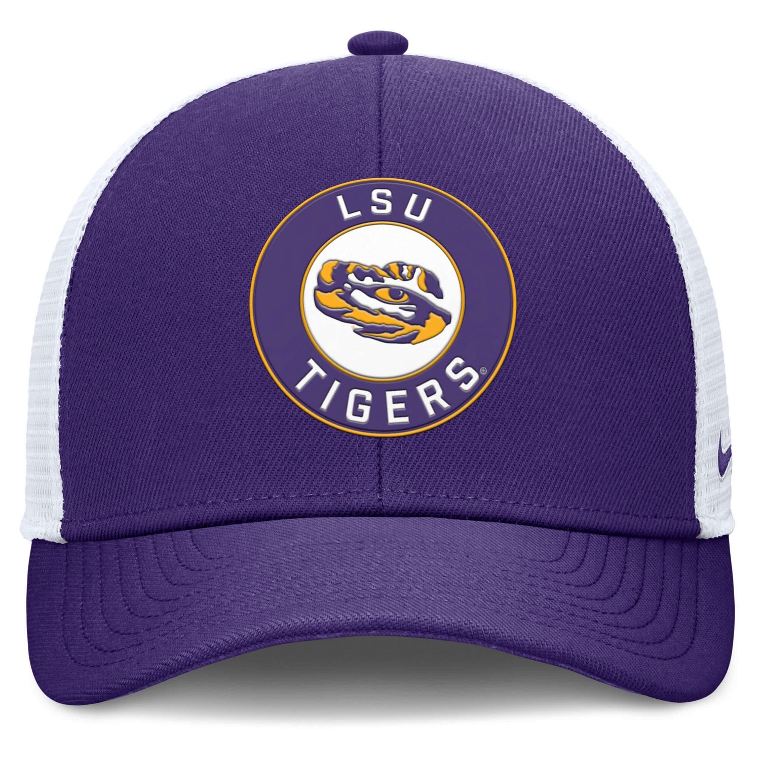 Nike White LSU Tigers Rise Primetime Performance Trucker Adjustable Hat ...