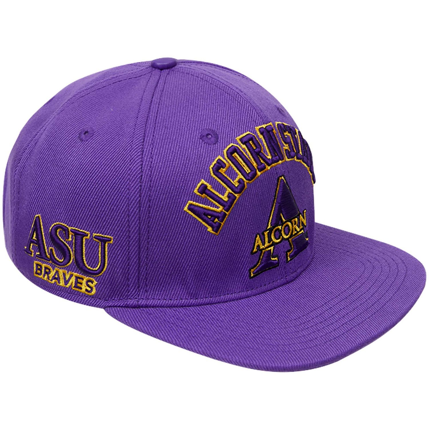 Pro Standard Alcorn State Braves Evergreen Arch Over Logo Snapback Hat ...
