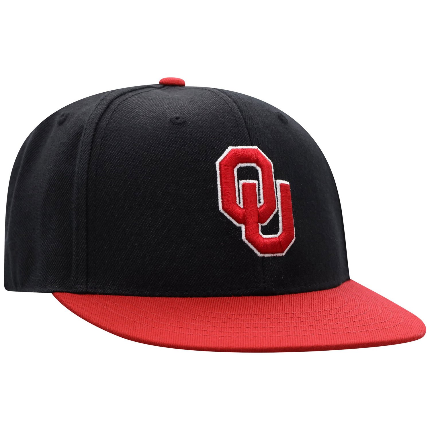 Top of the World /Crimson Oklahoma Sooners Team Color Two-Tone Fitted ...