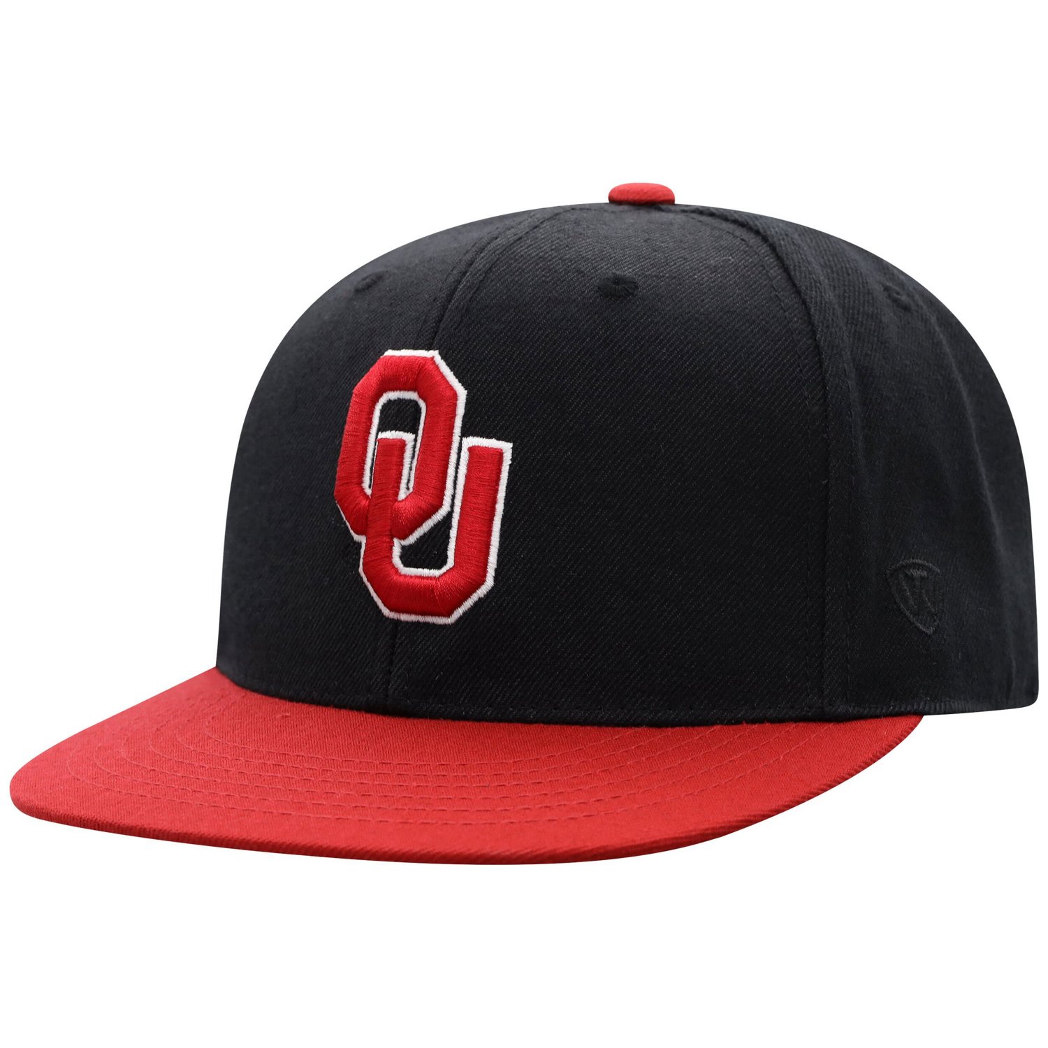 Top of the World /Crimson Oklahoma Sooners Team Color Two-Tone Fitted ...