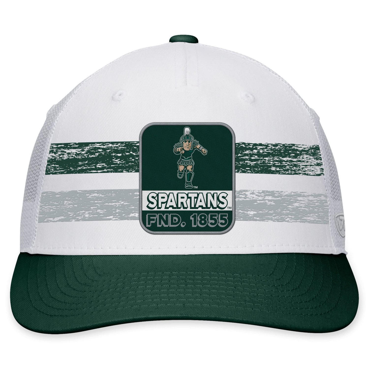 Top of the World /Green Michigan State Spartans Retro Fade Snapback Hat ...