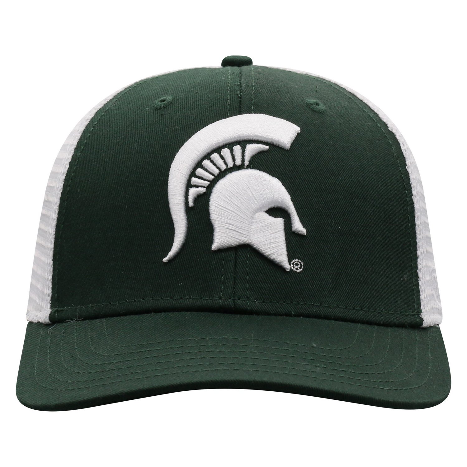 Top of the World /White Michigan State Spartans Trucker Snapback Hat ...