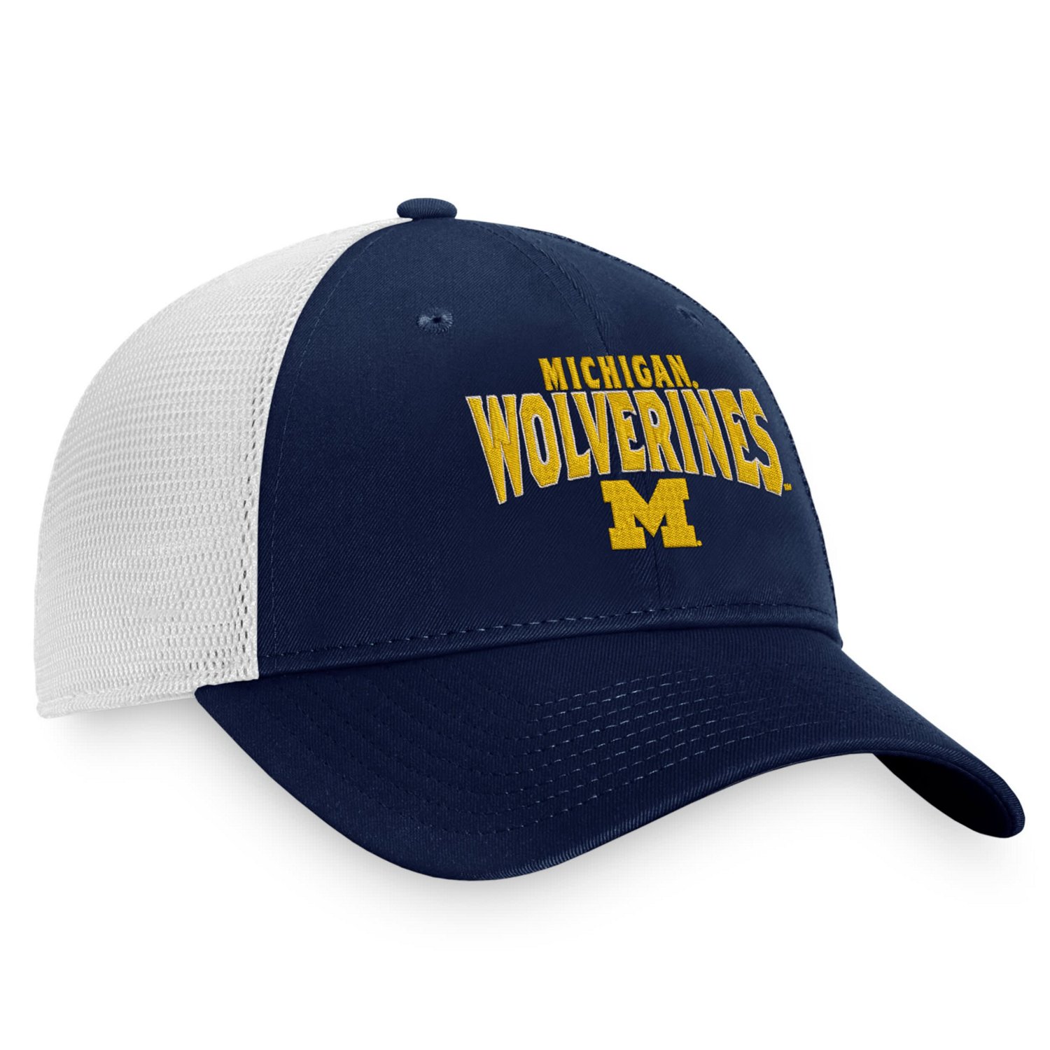 Top of the World /White Michigan Wolverines Breakout Trucker Snapback ...