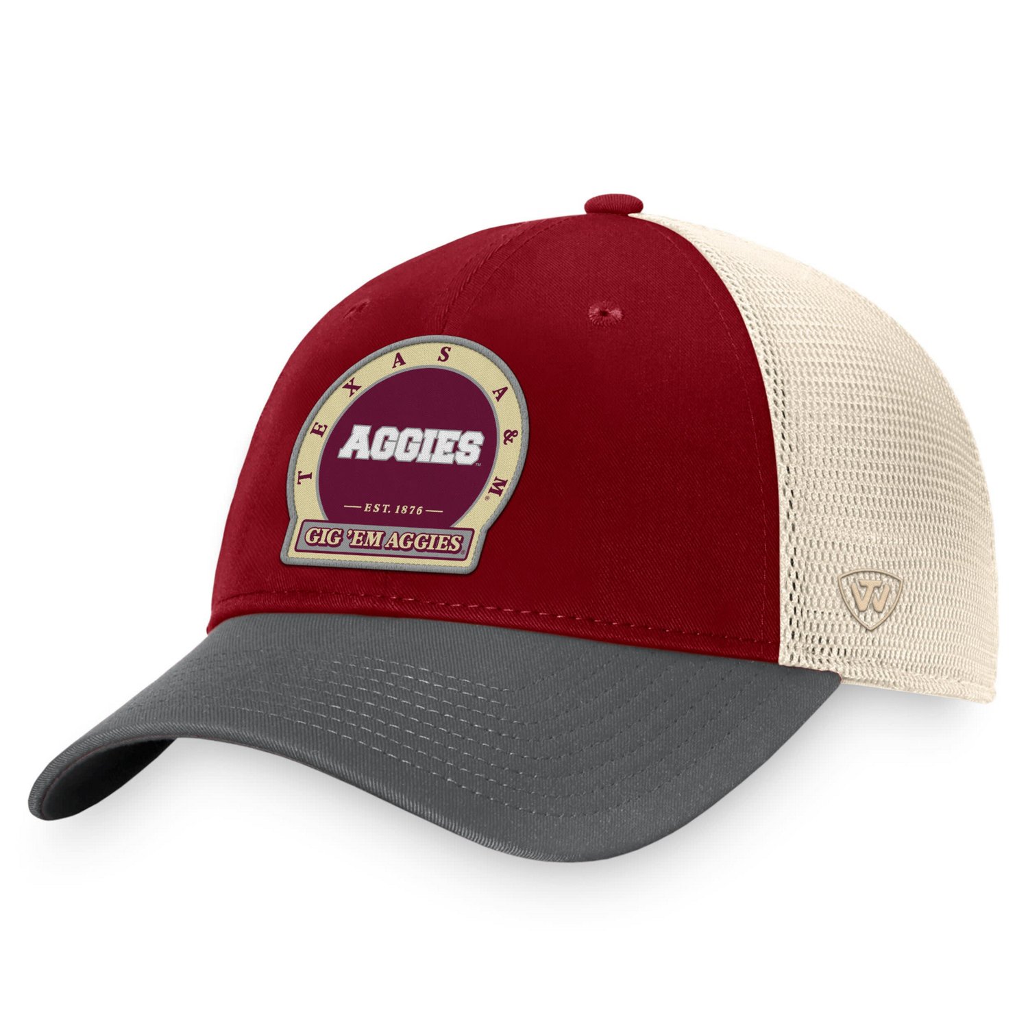 Top of the World Texas AM Aggies Refined Trucker Adjustable Hat | Academy