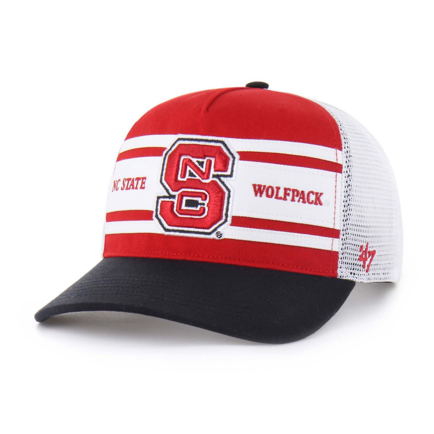 Youth '47 Black NC State Wolfpack Super Stripe Hitch Adjustable Trucker Hat | Academy