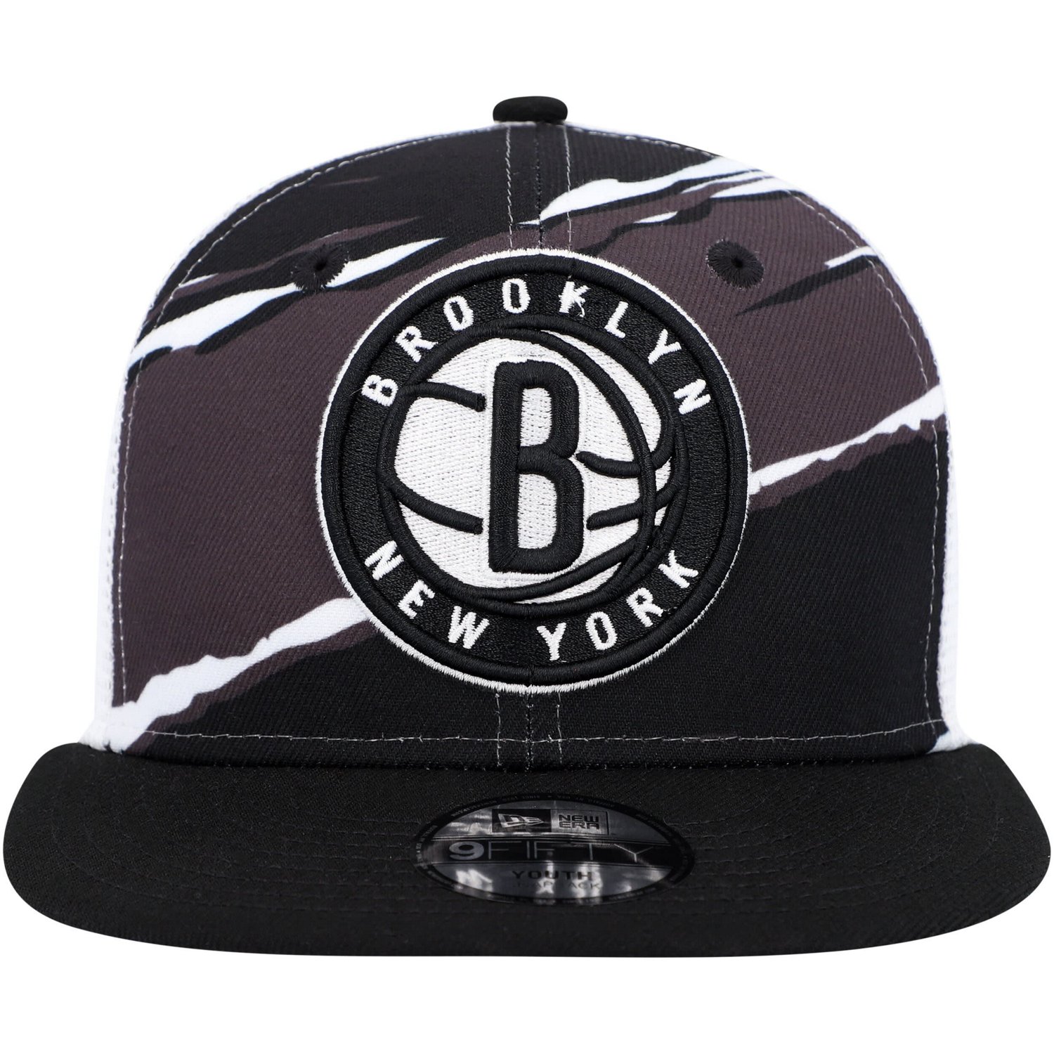 Youth New Era /White Brooklyn Nets Tear Snapback 9FIFTY Snapback Hat ...
