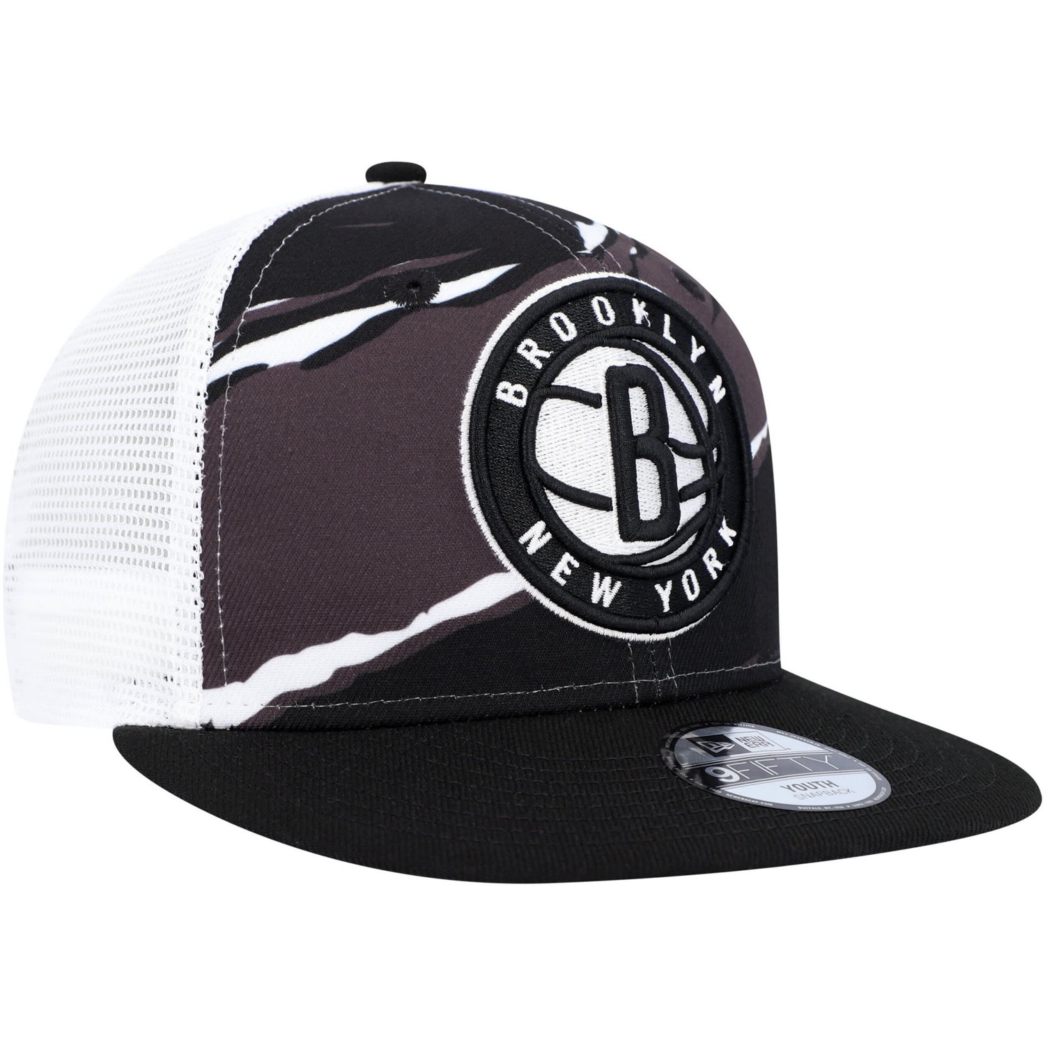 Youth New Era /White Brooklyn Nets Tear Snapback 9FIFTY Snapback Hat ...