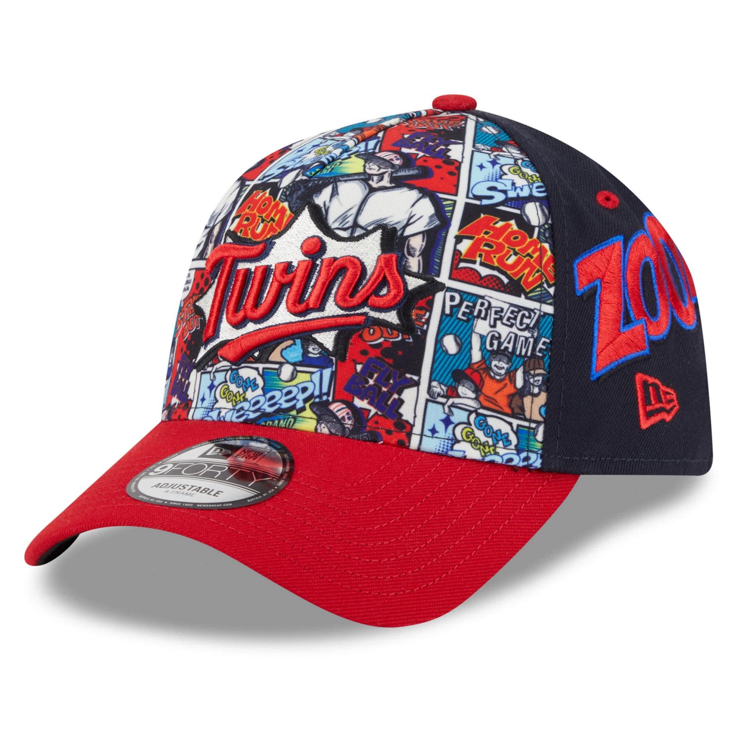 Youth New Era Red Minnesota Twins 2025 MLB Diamond Hero Edition A-Frame 9FORTY Adjustable Hat ...