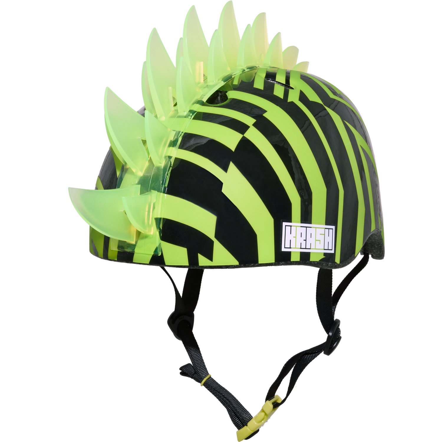 Krash Dazzle Green Mohawk Helmet with LED Lights Youth 8+ (54-58 cm ...