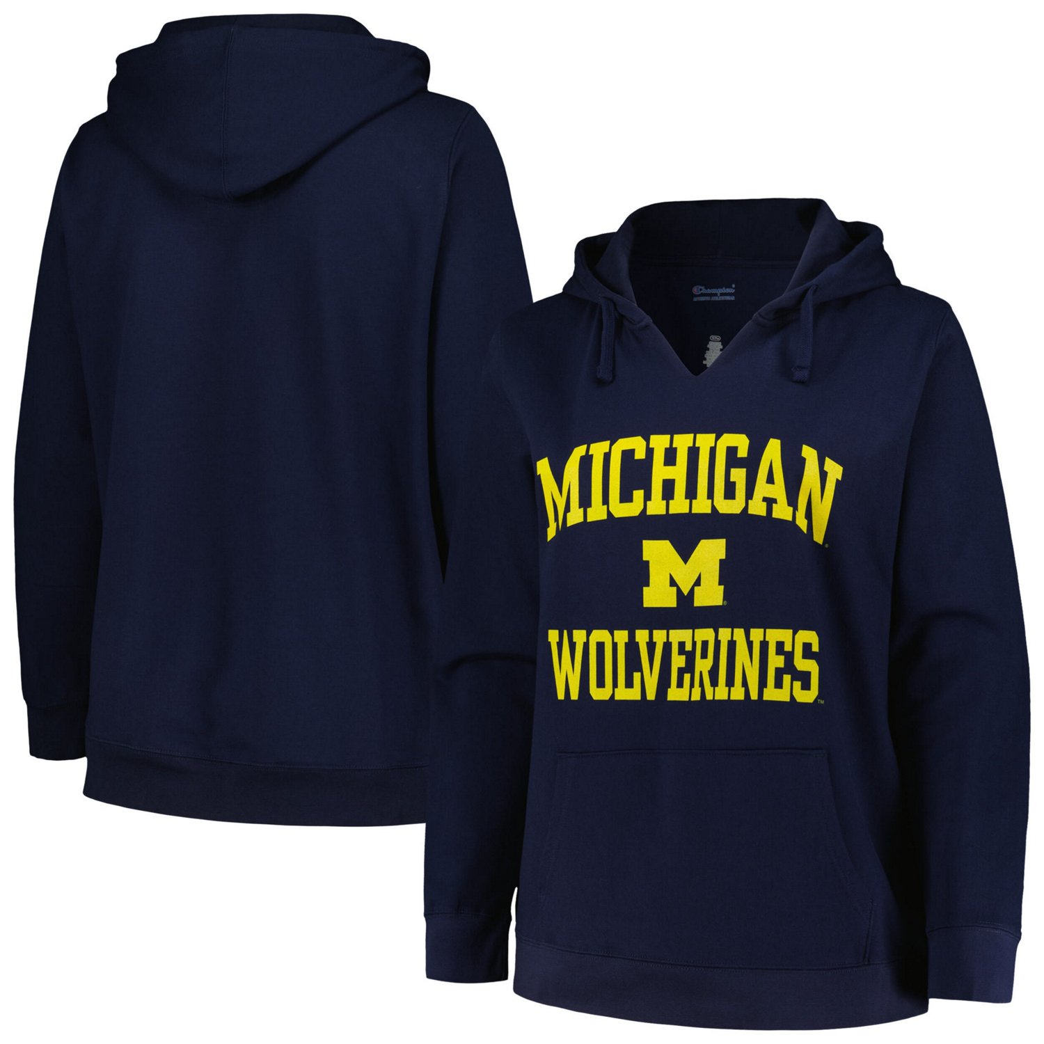 Champion Michigan Wolverines Plus Size Heart Soul Notch Neck Pullover ...