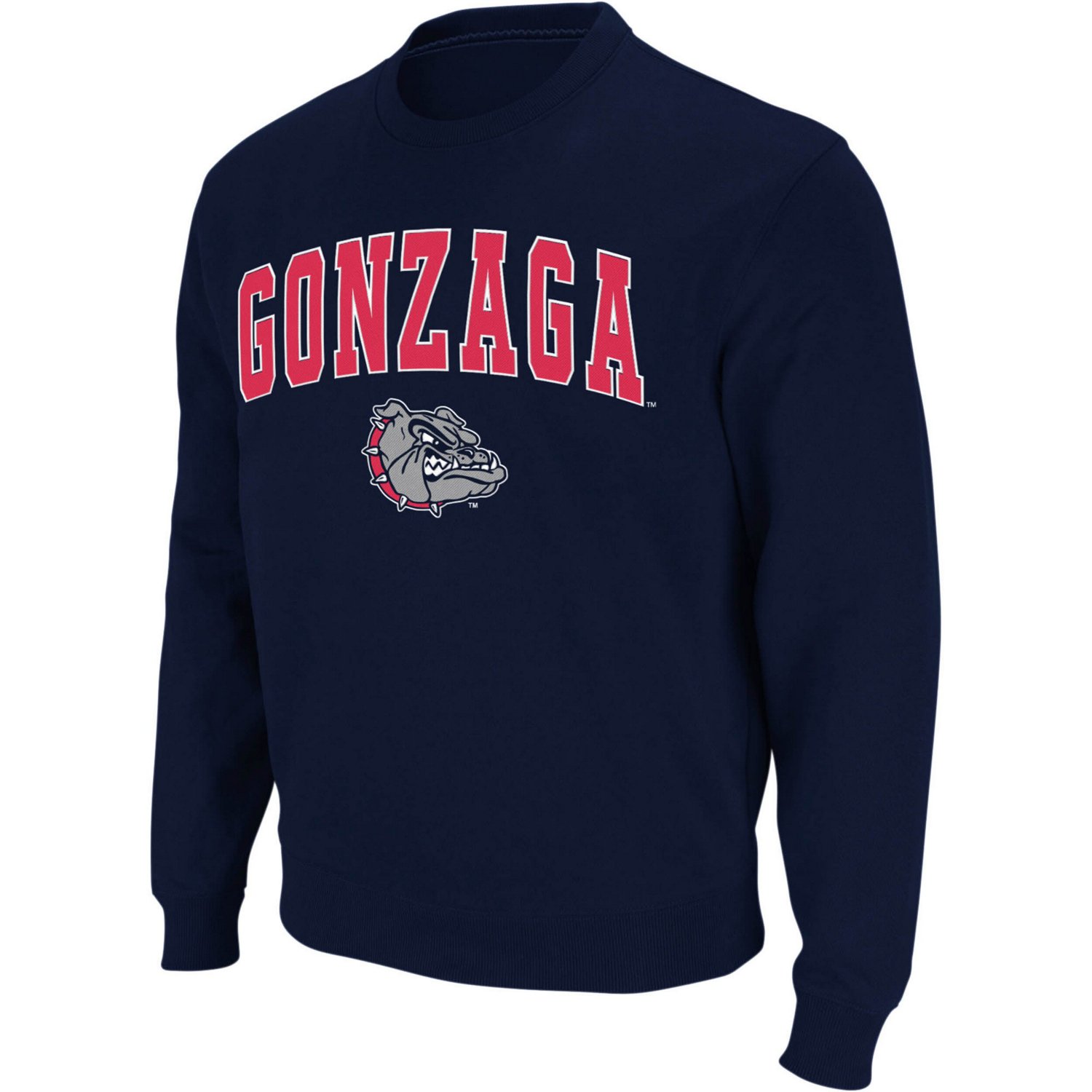 Colosseum Gonzaga Bulldogs Arch Logo Crew Neck Sweatshirt | Academy