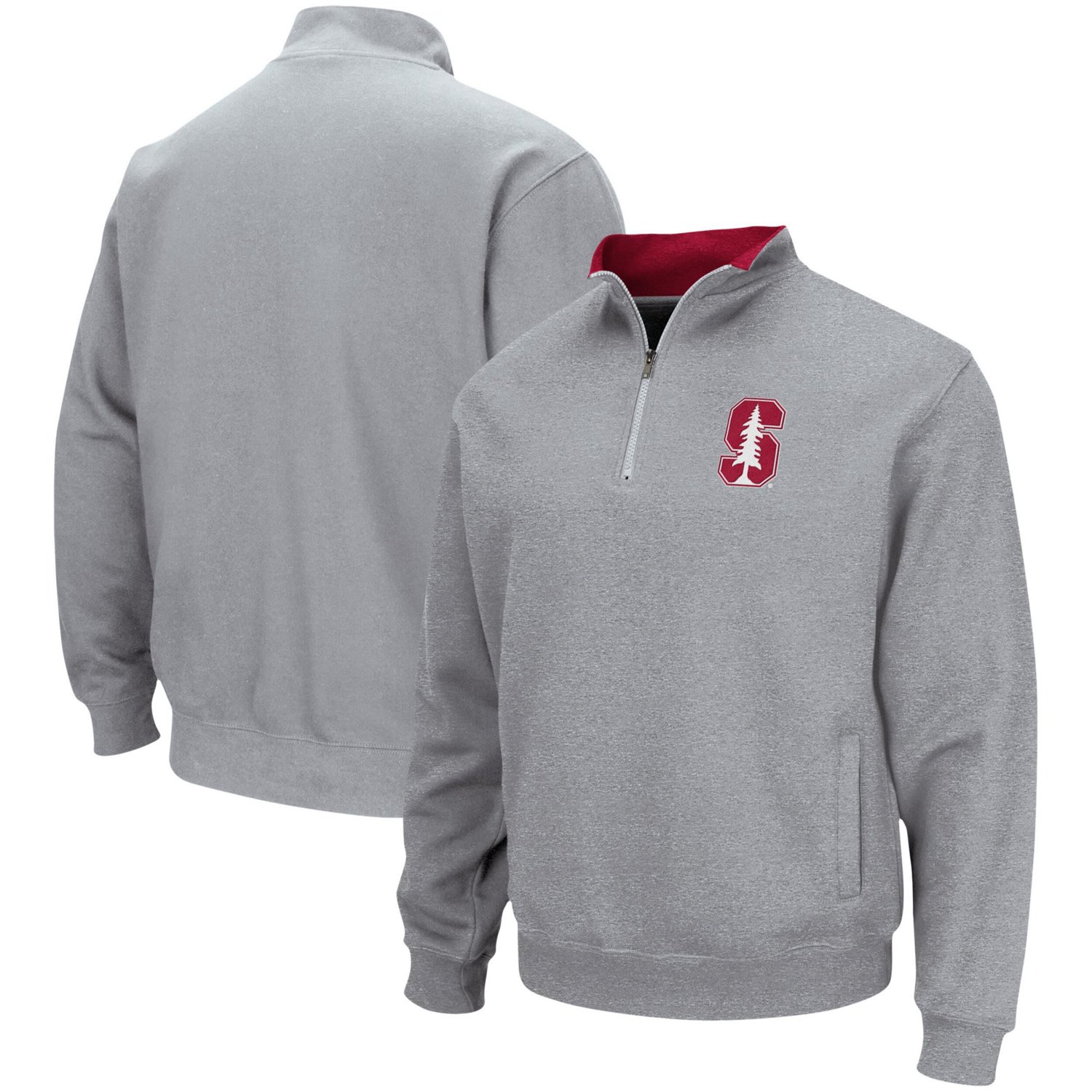 Colosseum Heathered Gray Stanford Cardinal Tortugas Team Logo Quarter ...